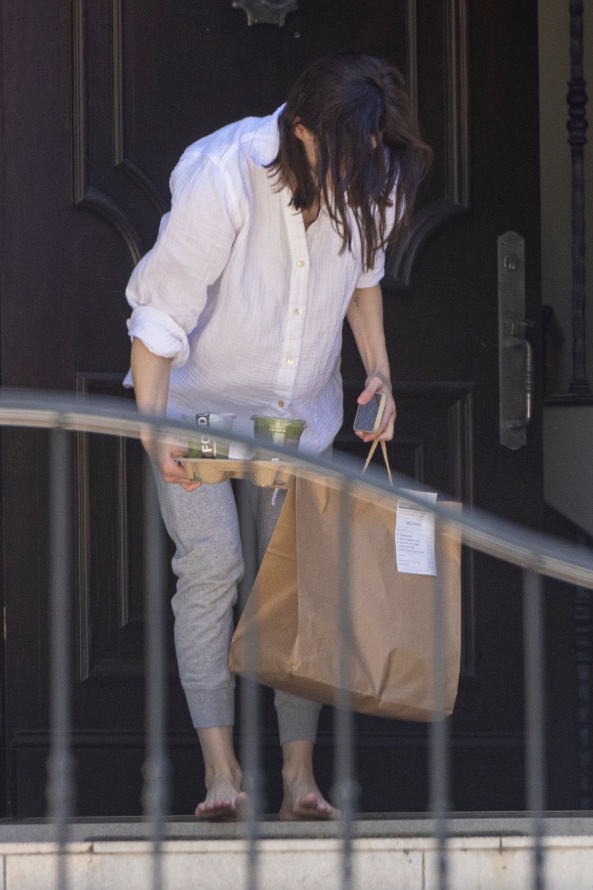 ALEXANDRA DADDARIO Gets Food and Drinks Delivered to Her Home in Los ...