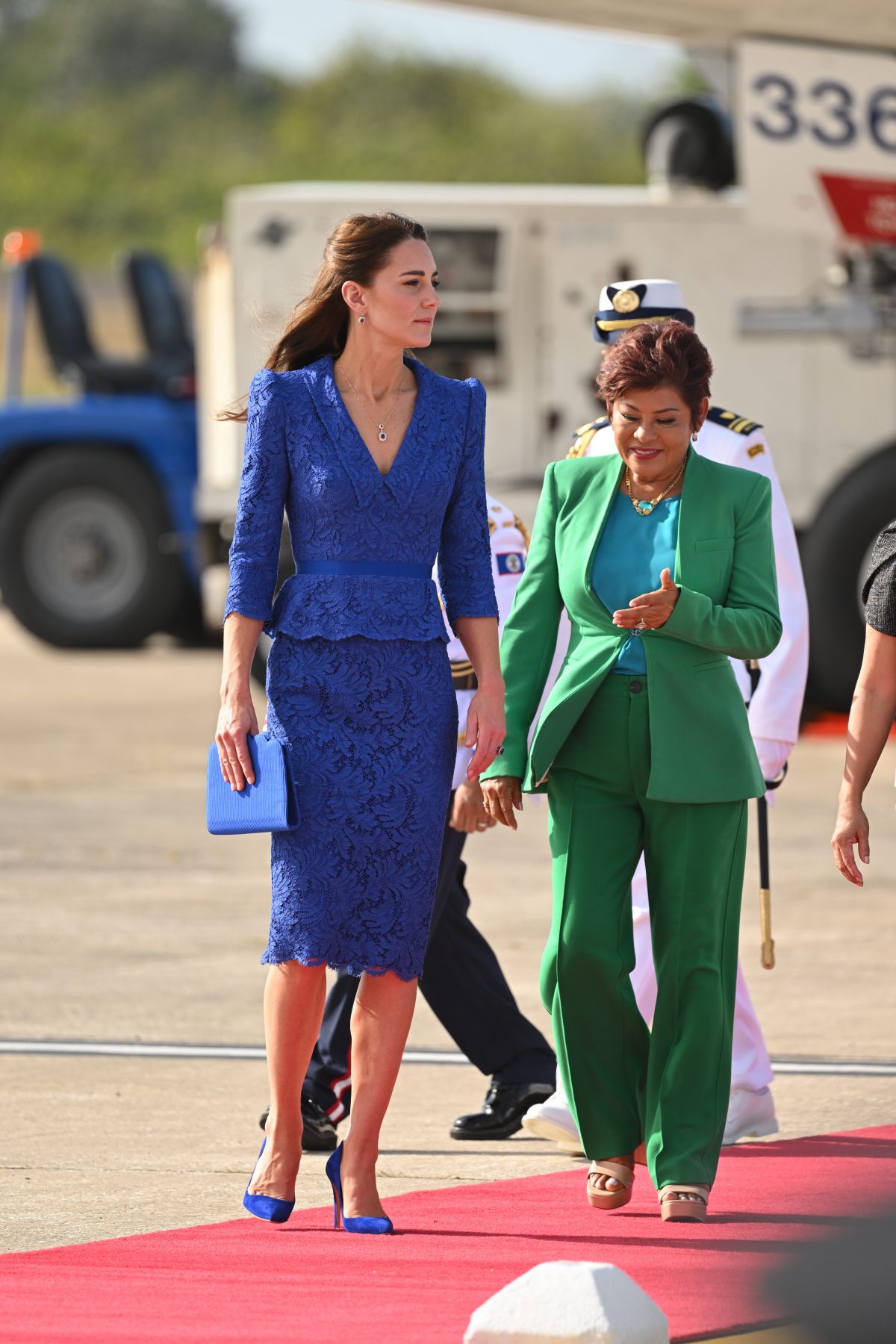 KATE MIDDLETON and Prince William Arrives to in Belize 03/19/2022 ...