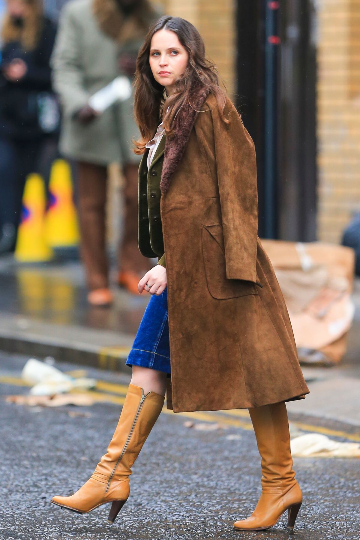 FELICITY JONES on the Set of Borderland in Glasgow 04/14/2022 – HawtCelebs