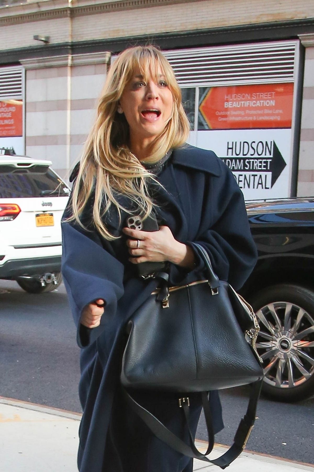 KALEY CUOCO Arrives at Andy Cohen Studios in New York 04/20/2022 ...