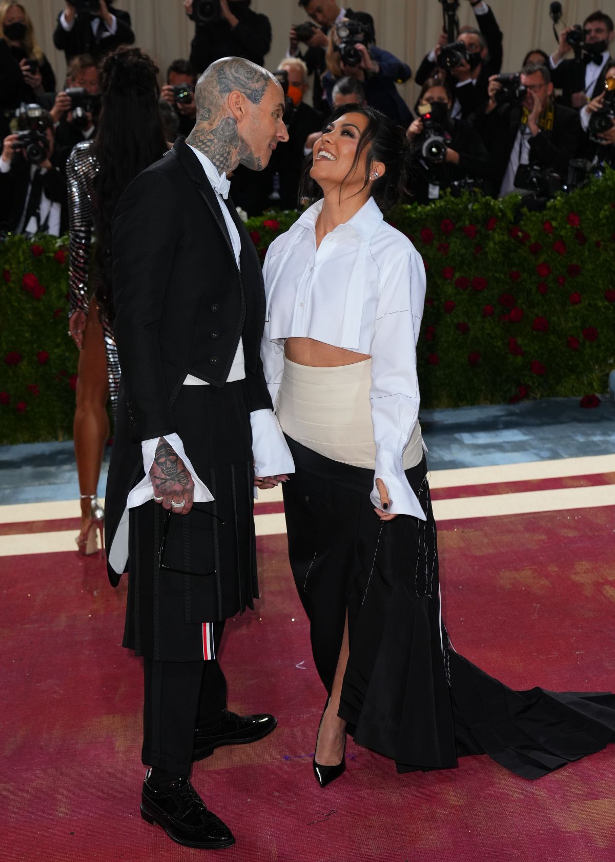 KOURTNEY KARDASHIAN and Travis Barker Arrives at Met Gala Celebrating ...