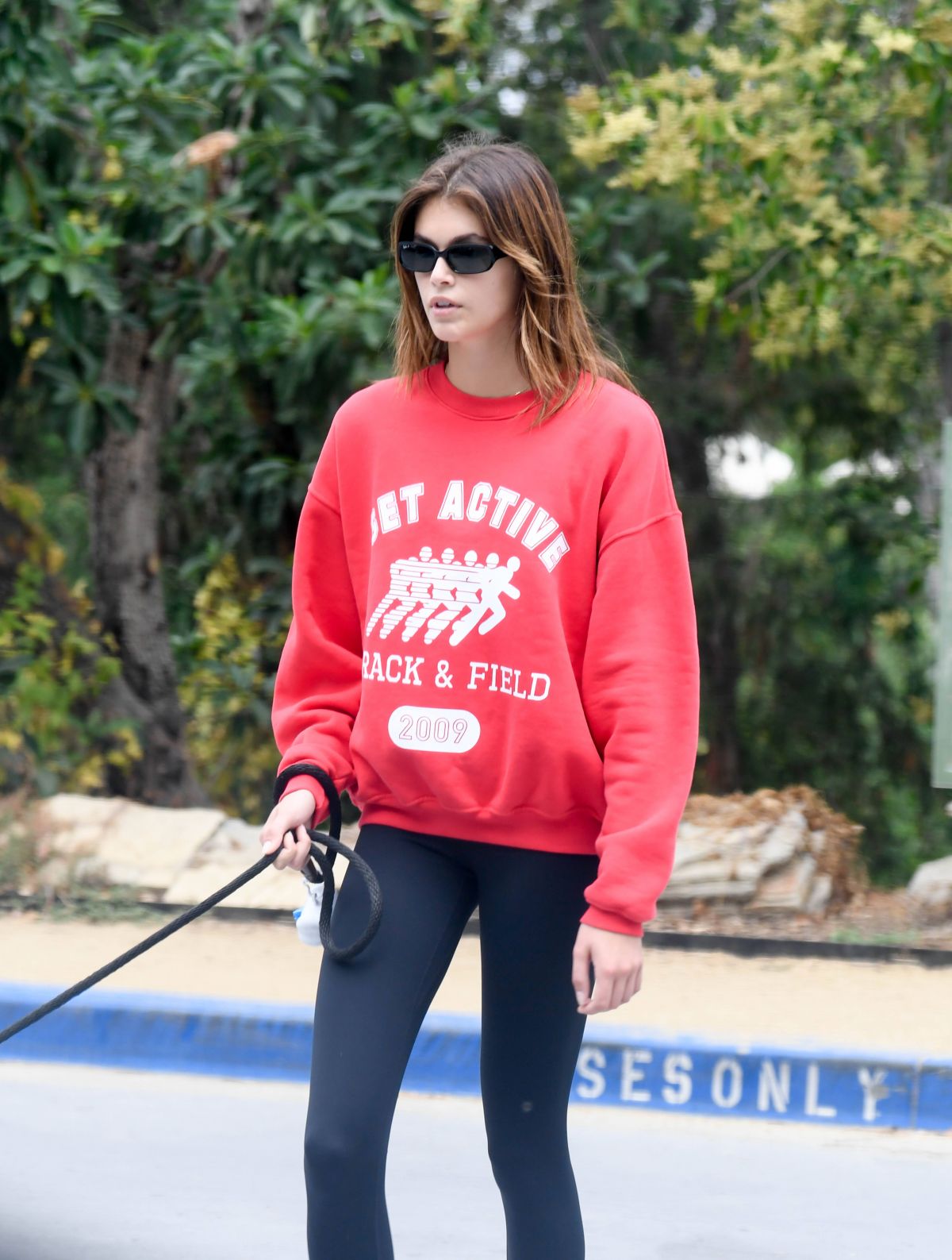 KAIA GERBER Out Hiking with Her Dog Milo in Los Angeles 06/06/2022 ...