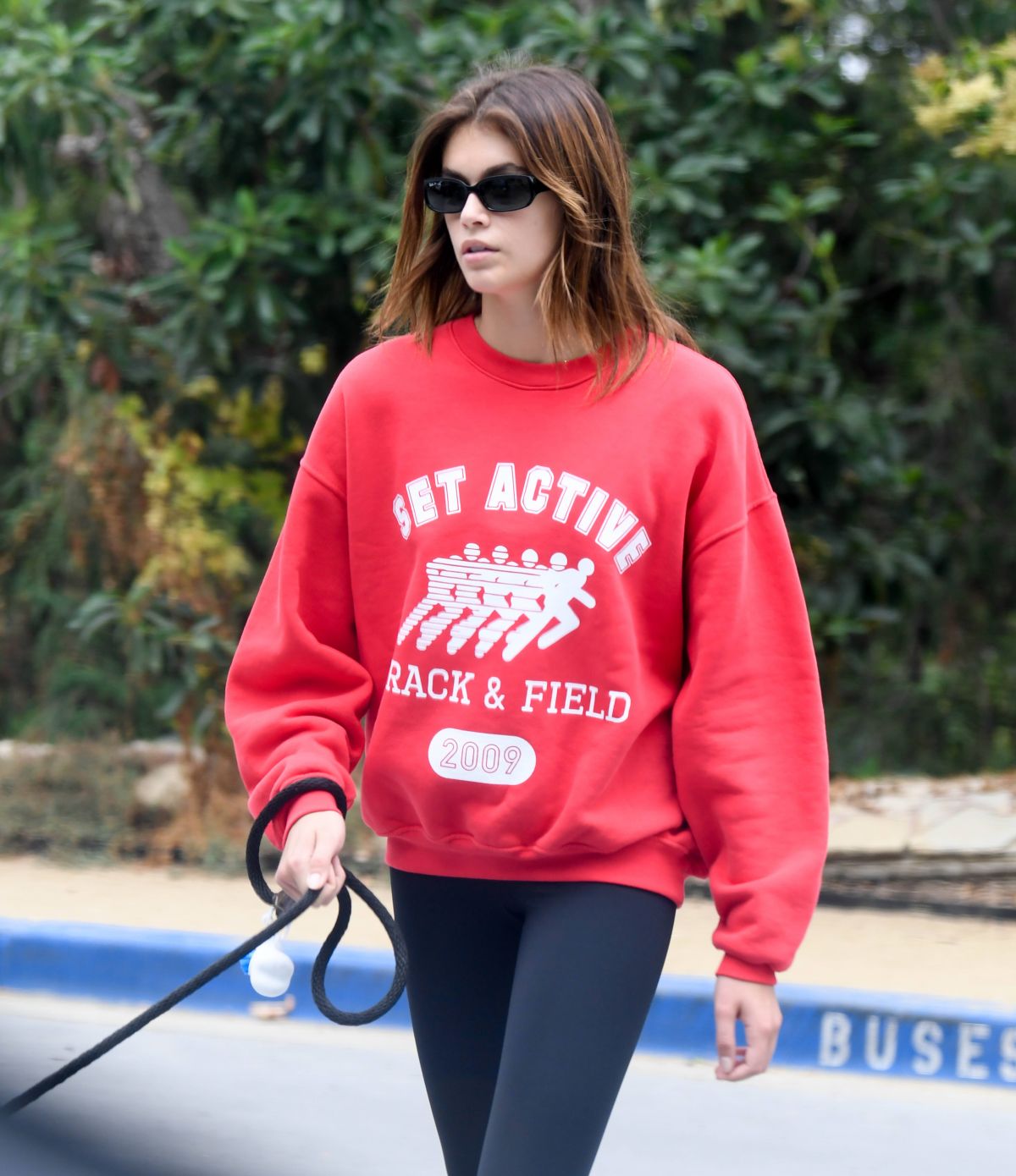 KAIA GERBER Out Hiking with Her Dog Milo in Los Angeles 06/06/2022 ...