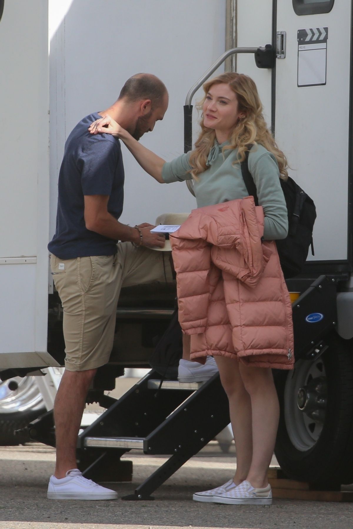 SKYLER SAMUELS on the Set of The Gabby Petito Story in Salt Lake City ...