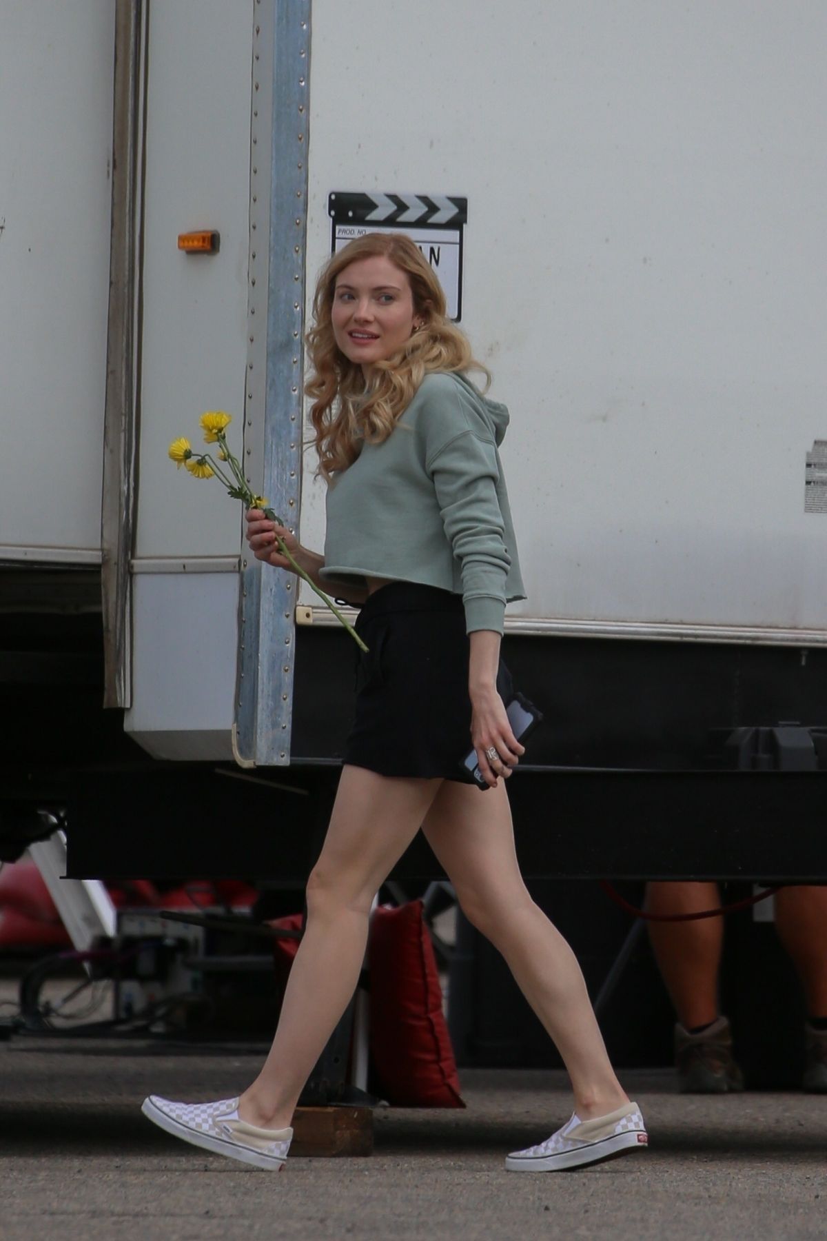 SKYLER SAMUELS on the Set of The Gabby Petito Story in Salt Lake City ...
