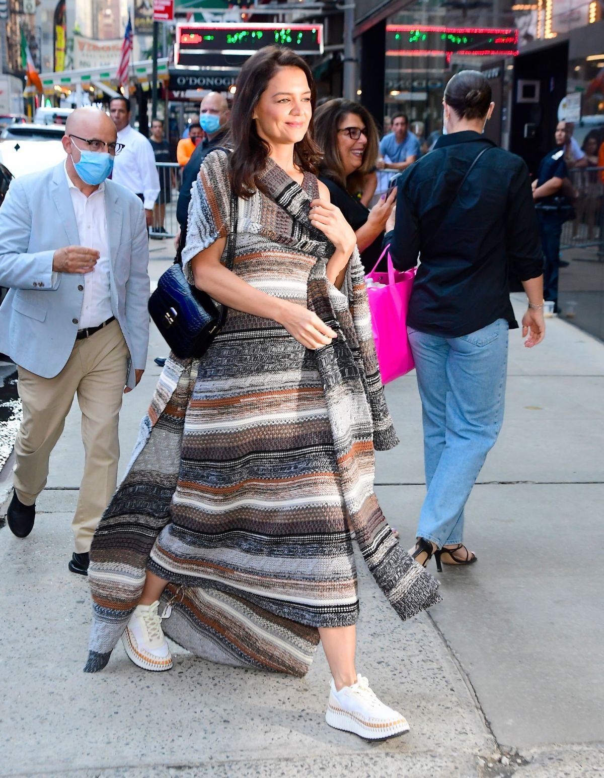 KATIE HOLMES Arrives at Good Morning America in New York 07/20/2022 ...