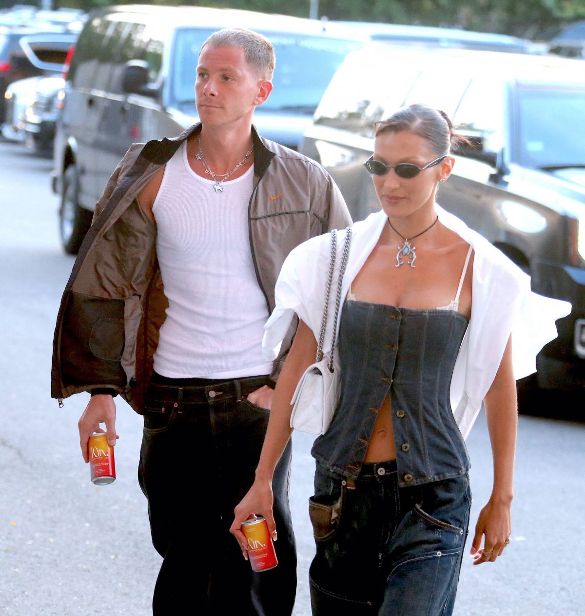 BELLA HADID and Marc Kalman Arrives at US Open in New York 08/29/2022 ...