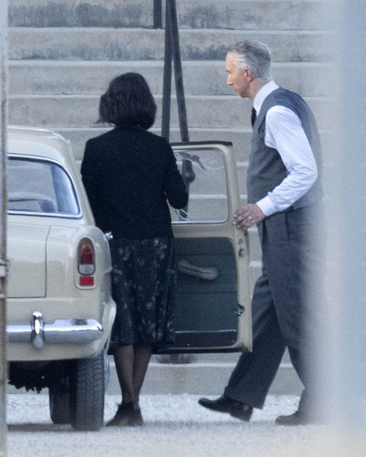 PENELOPE CRUZ Filming as Enzo Ferrari and wife Laura directed by ...