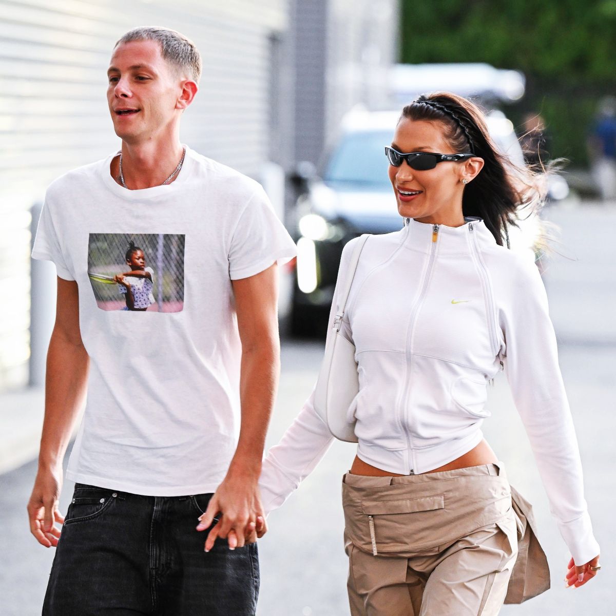 BELLA HADID and Marc Kalman Arrives at US Open in New York 08/31/2022 ...