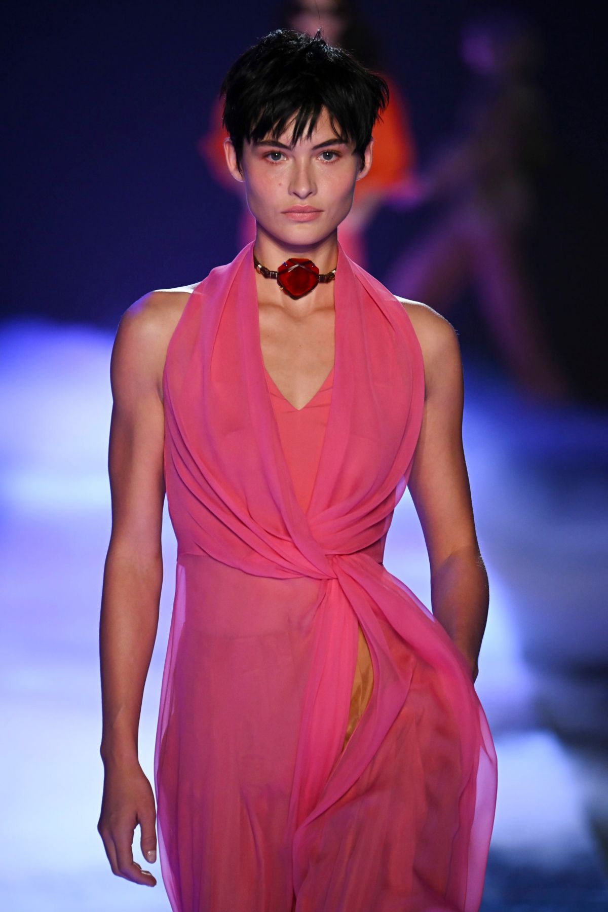 GRACE ELIZABETH Walks Runway at Alberta Ferretti Show at Milan Fashion ...