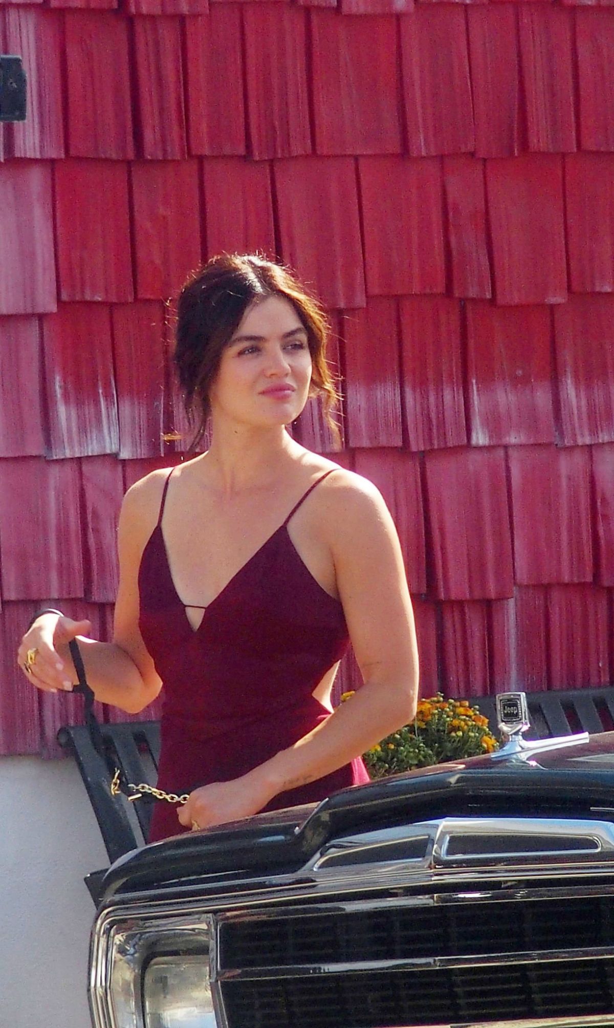 LUCY HALE On The Set Of Which Brings Me To You In Keyport 09 20 2022 LUCY HALE On The Set Of Which Brings Me To You In Keyport 09 20 2022