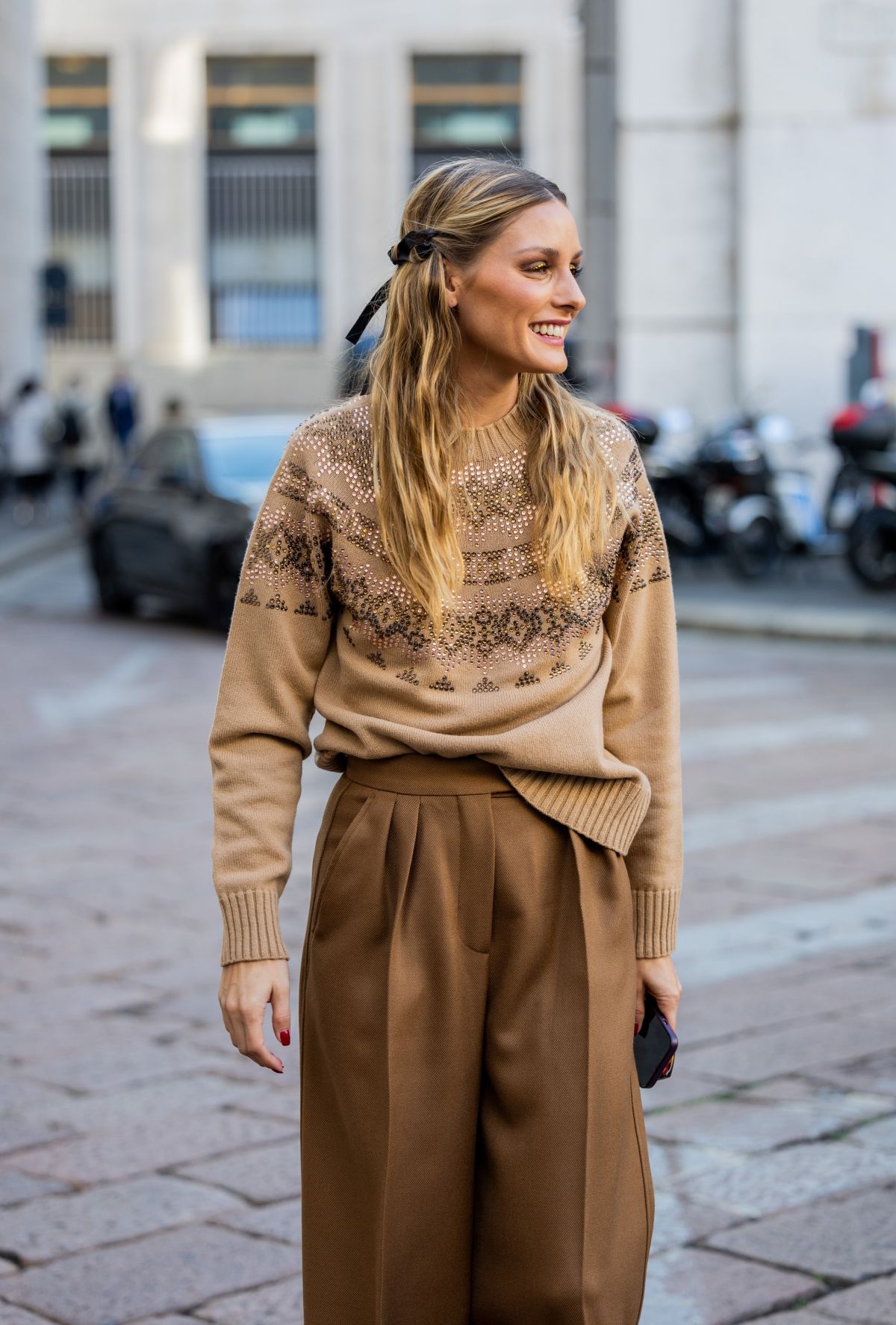 OLIVIA PALERMO Arrives at Max Mara Fashion Show in Milan 09/22/2022 ...