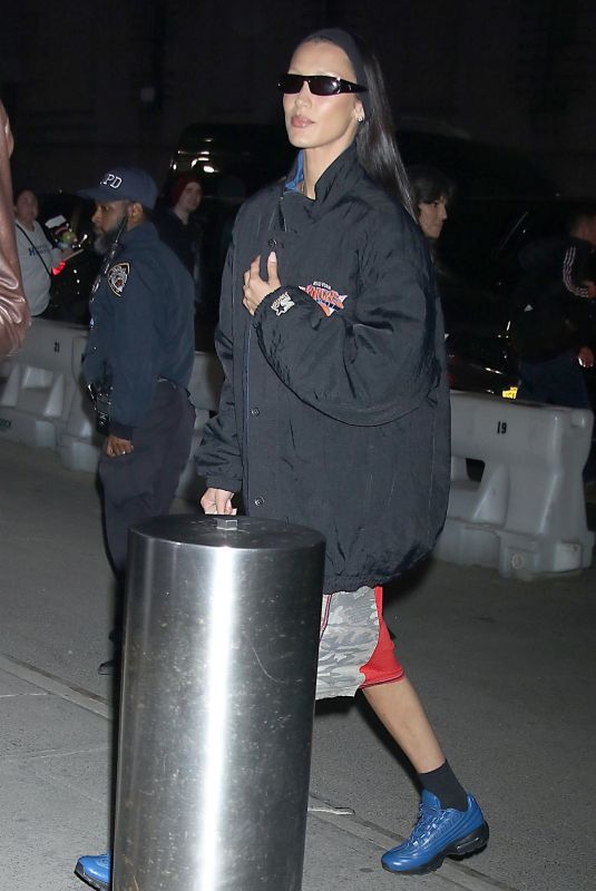 BELLA HADID Arrives at New York Knicks vs Detroit Pistons Game at ...