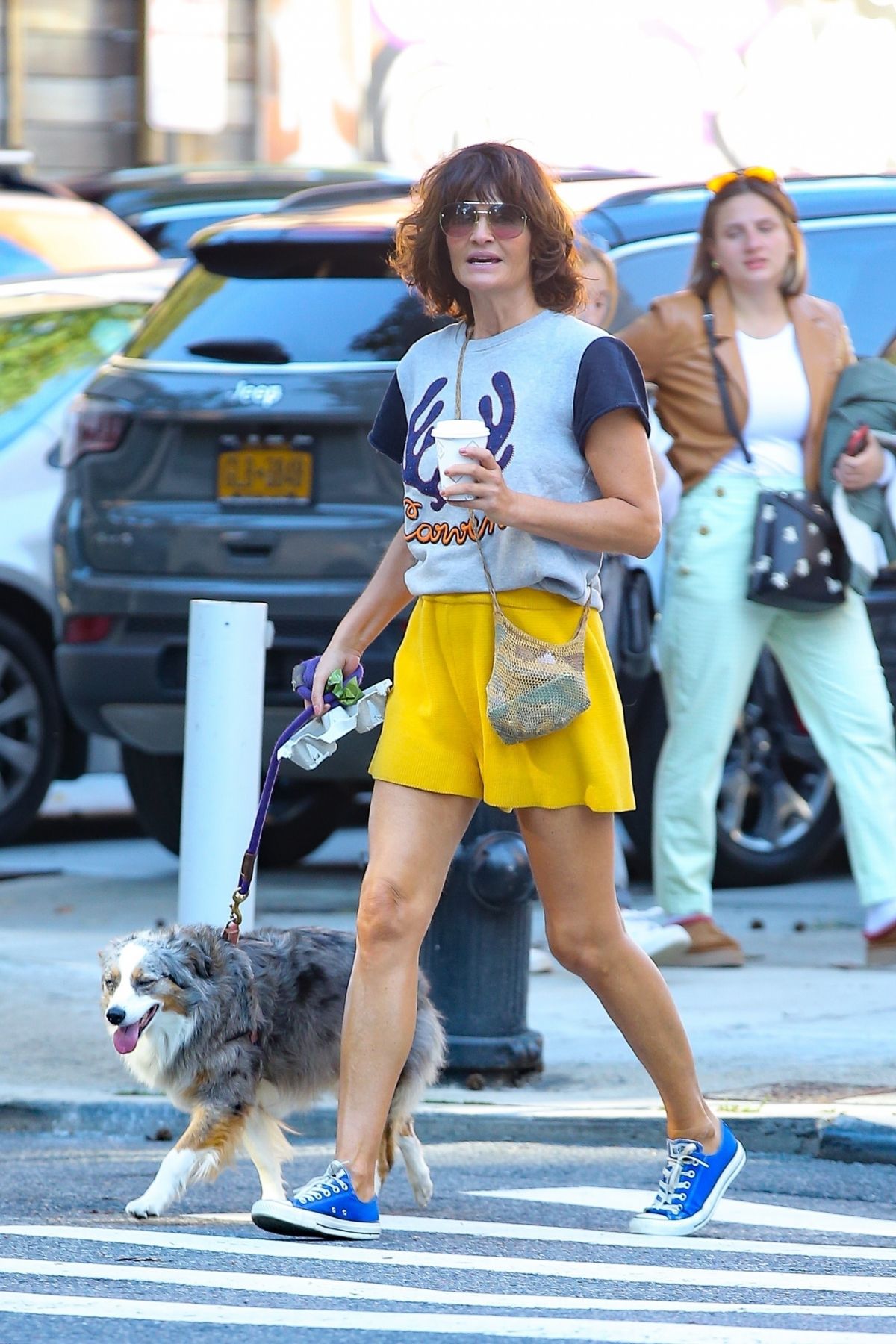 HELENA CHRISTENSEN Out with Her Dog in New York 10/07/2022 – HawtCelebs