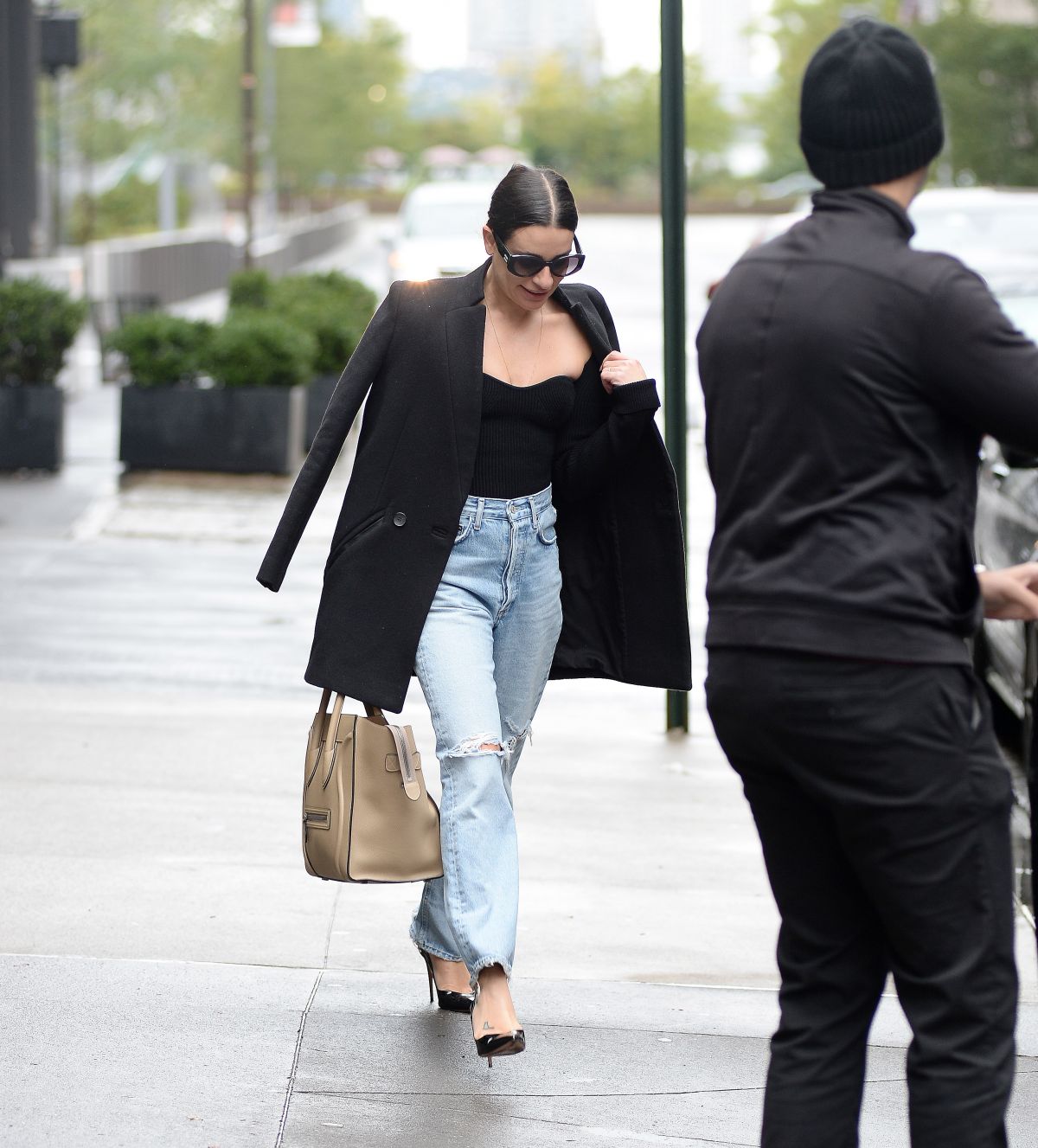 LEA MICHELE in Ripped Denim Out in New York 10/01/2022 – HawtCelebs