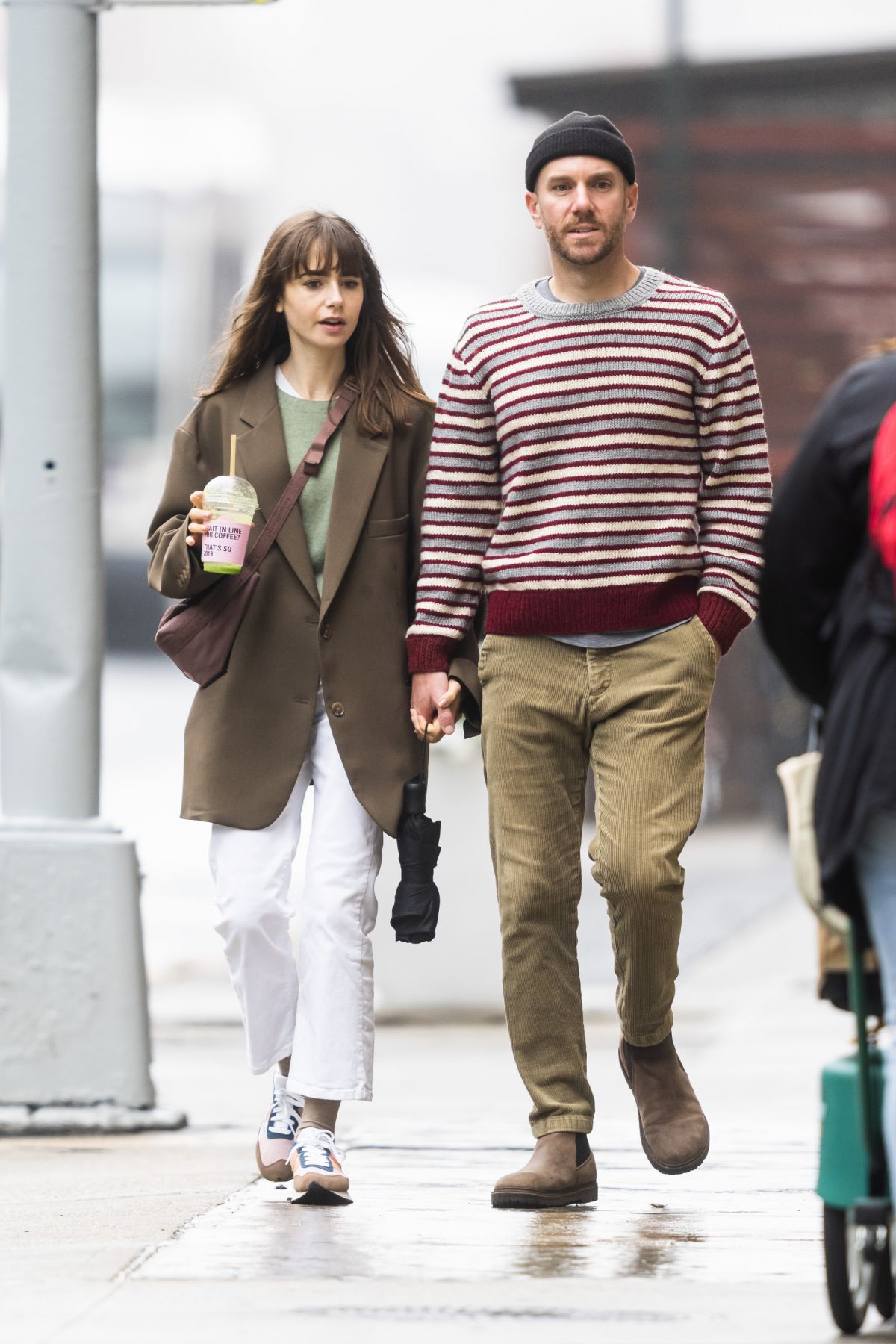 LILY COLLINS and Charlie McDowell Out in New York 10/25/2022 – HawtCelebs