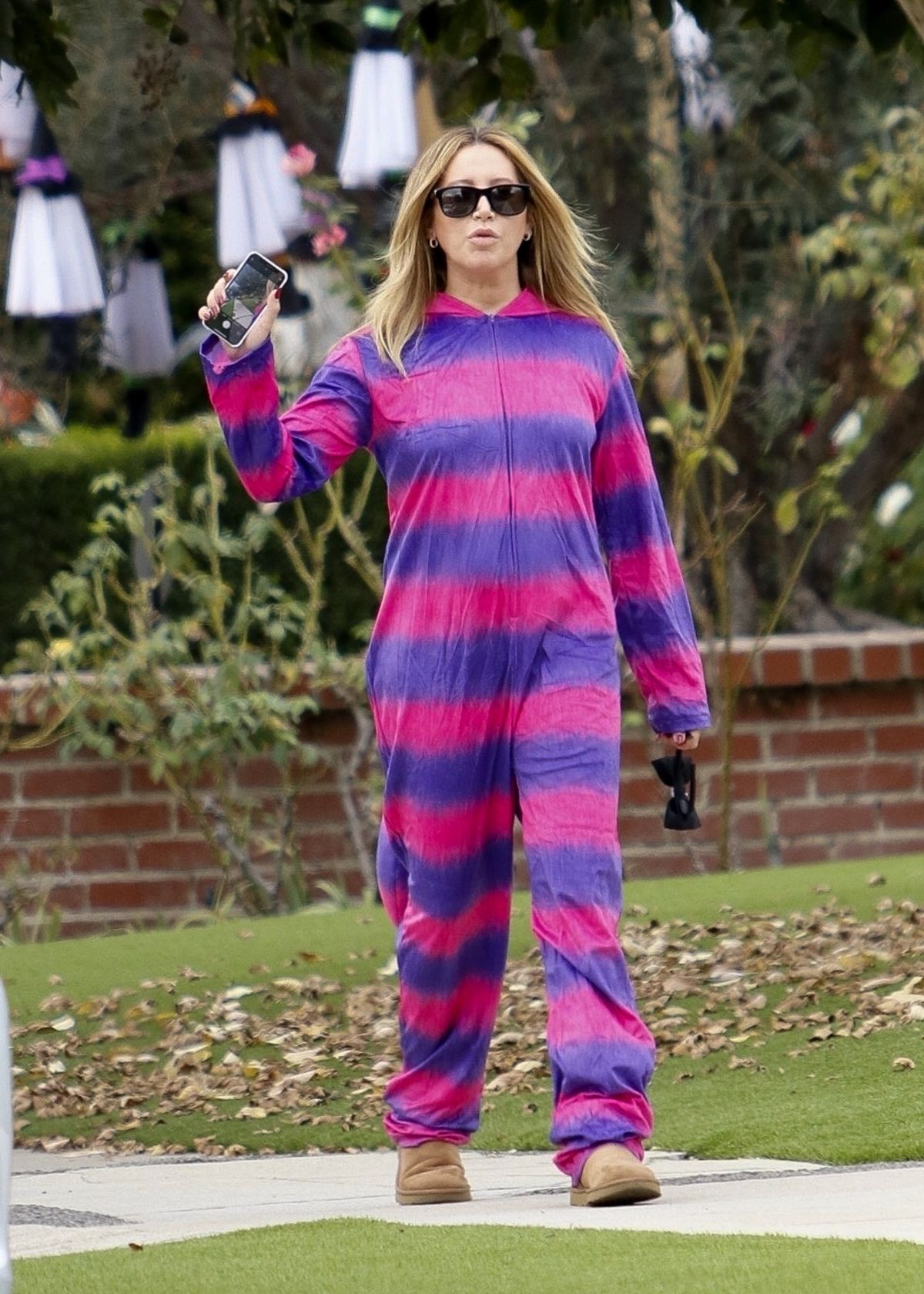 ASHLEY TISDALE And Christopher French Arrives At Their Halloween Party ASHLEY TISDALE And Christopher French Arrives At Their Halloween Party