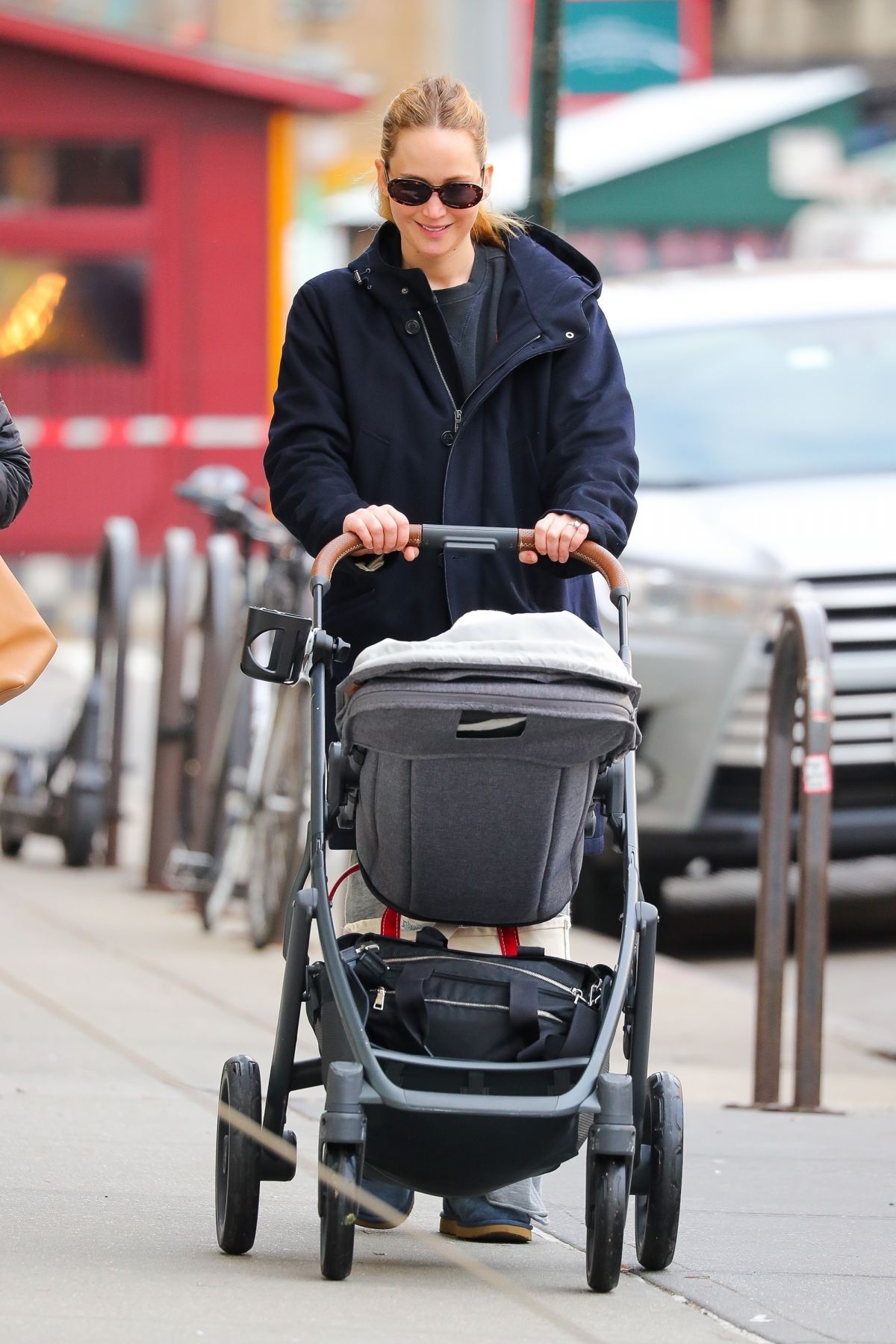 JENNIFER LAWRENCE Out with Her Baby for Morning Walk in New York 11/29 ...