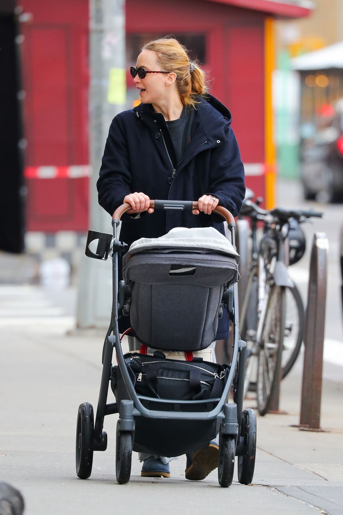 JENNIFER LAWRENCE Out with Her Baby for Morning Walk in New York 11/29 ...