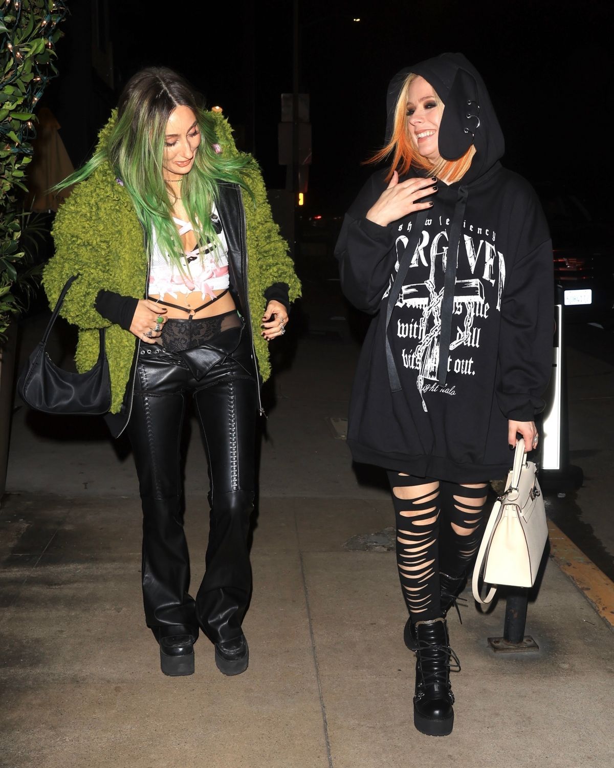 AVRIL LAVIGNE Out for Dinner with Friend at Giorgio Baldi in Santa ...