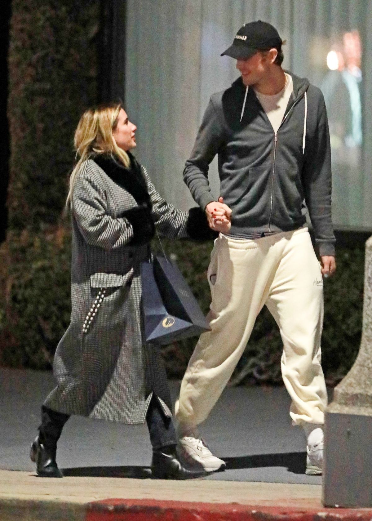 EMMA ROBERTS and Cody John Arrives at Nobu in Los Angeles 12/17/2022 ...