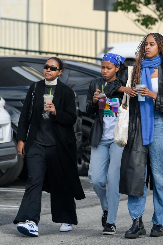 MALI OBAMA Out with Friend at Earth Bar in Los Angeles 12/10/2022 ...
