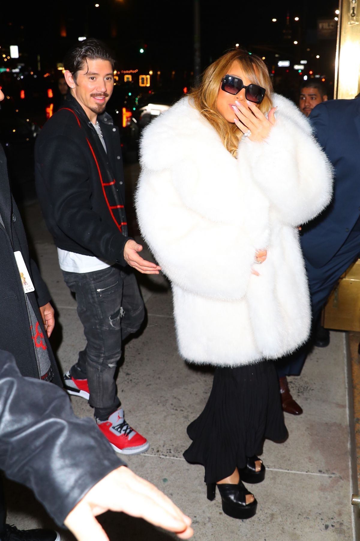 MARIAH CAREY After Madison Square Garden Performance in New York 12/13 ...