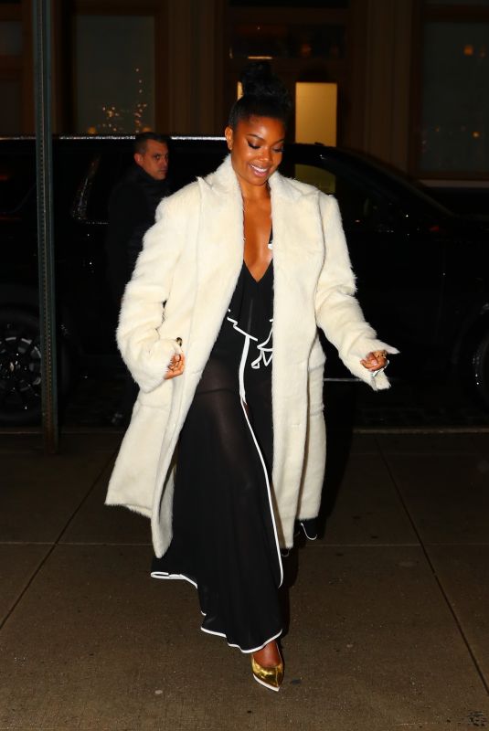 GABRIELLE UNION Leaves Late Night with Seth Meyers in New York 01/26 ...