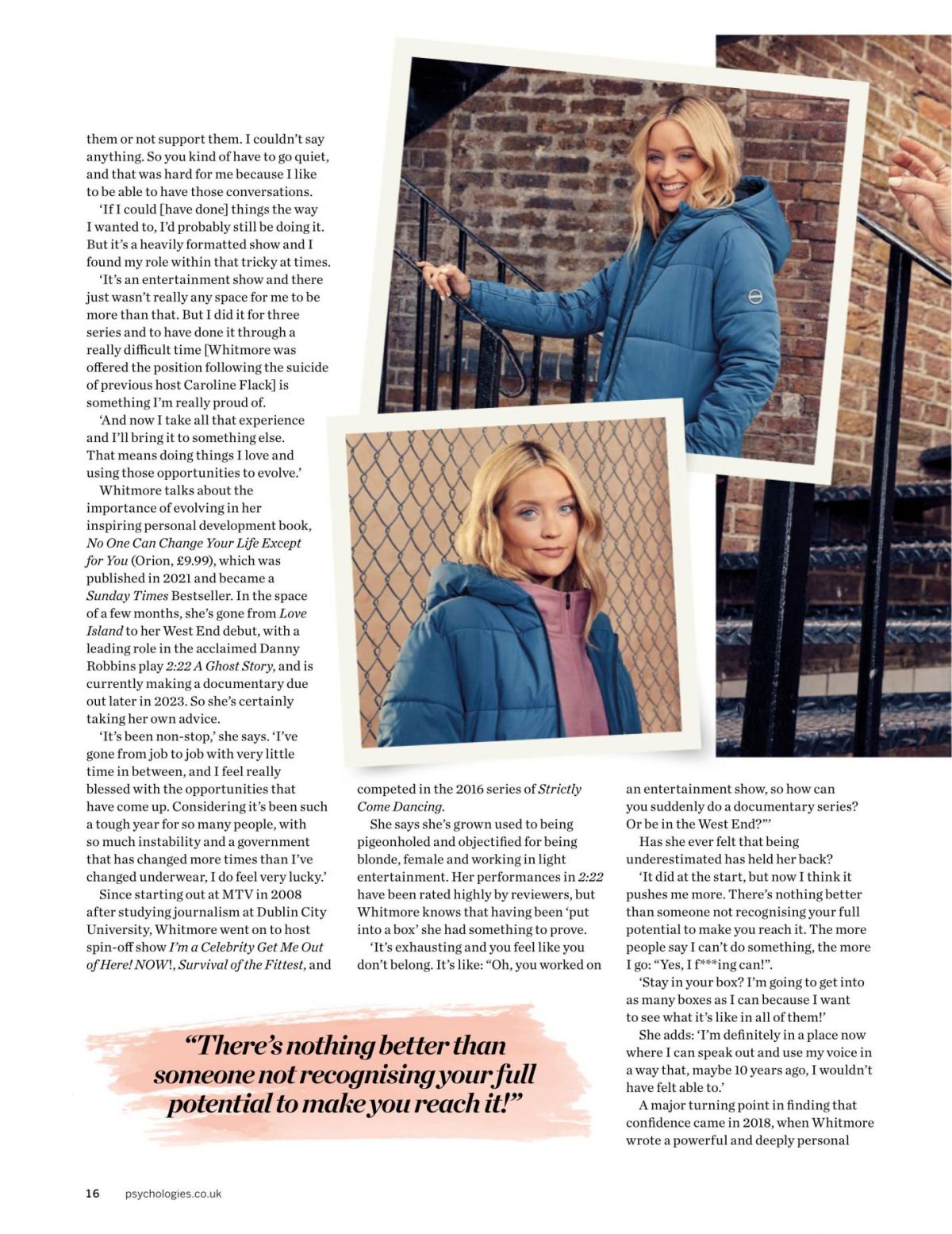 LAURA WHITMORE in Psychologies Magzine, January 2023 – HawtCelebs