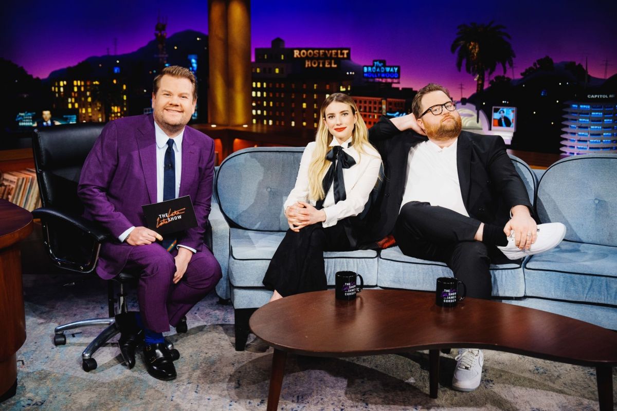 EMMA ROBERTS at Late Late Show with James Corden 01/30/2023 – HawtCelebs