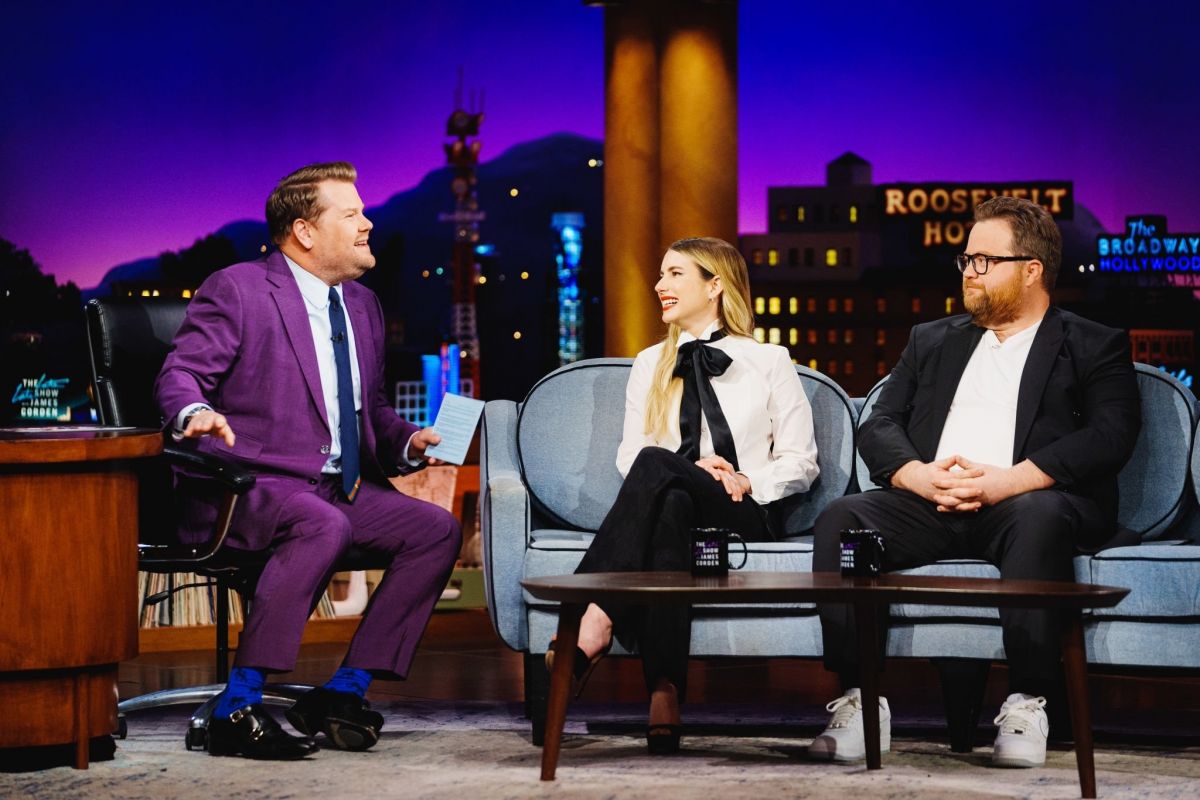 EMMA ROBERTS at Late Late Show with James Corden 01/30/2023 – HawtCelebs