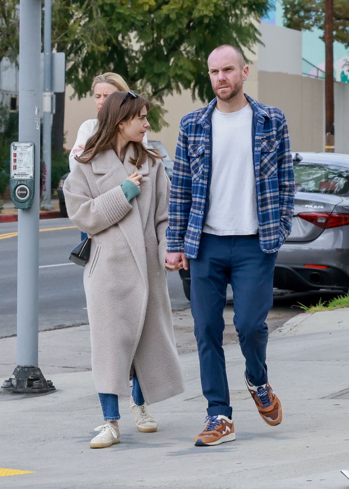 LILY COLLINS and Charlie McDowell on a Valentine’s Day Lunch Date at ...