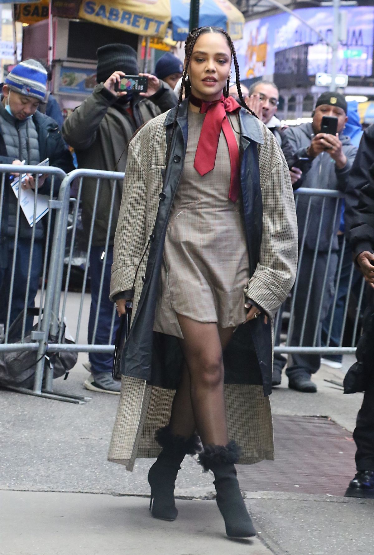 TESSA THOMPSON Leaves Good Morning America in New York 02/23/2023 ...