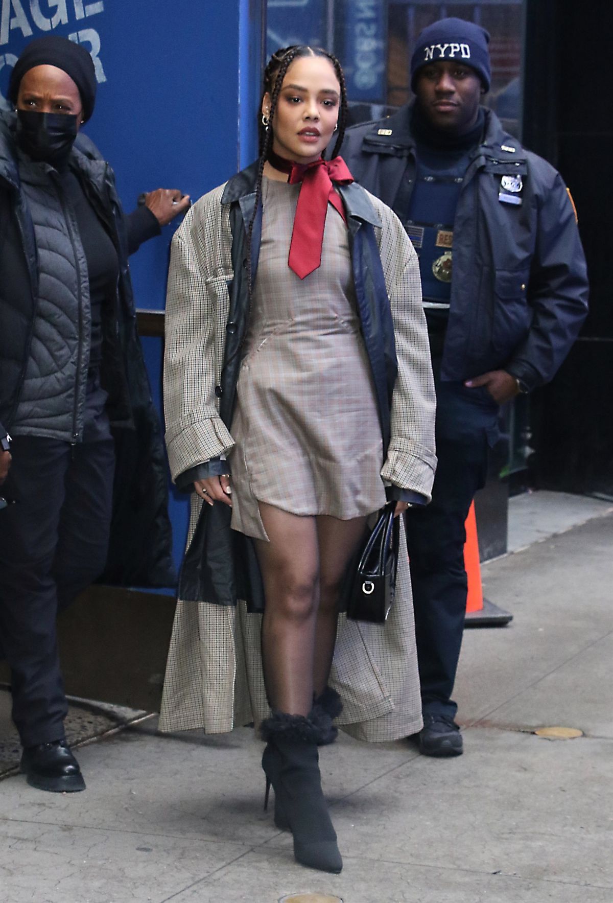 TESSA THOMPSON Leaves Good Morning America in New York 02/23/2023 ...