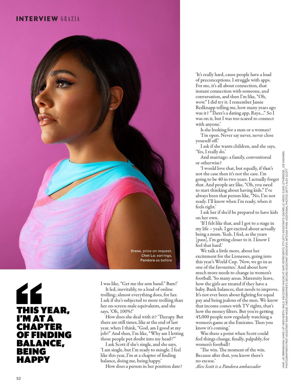 ALEX SCOTT in Grazia Magazine, UK March 2023 – HawtCelebs