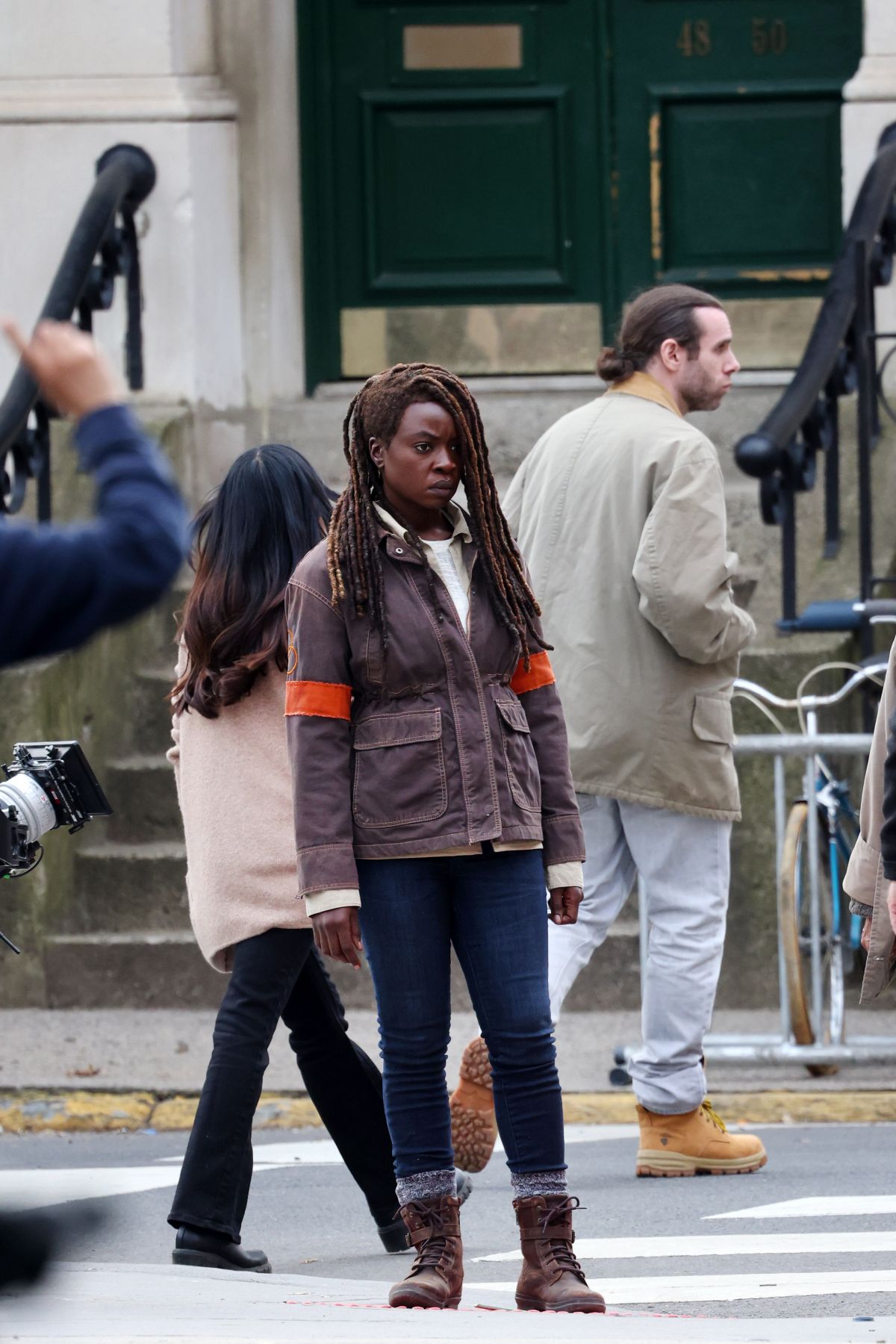DANAI GURIRA on the Set of The Walking Dead: Summit in New Jersey 03/22 ...