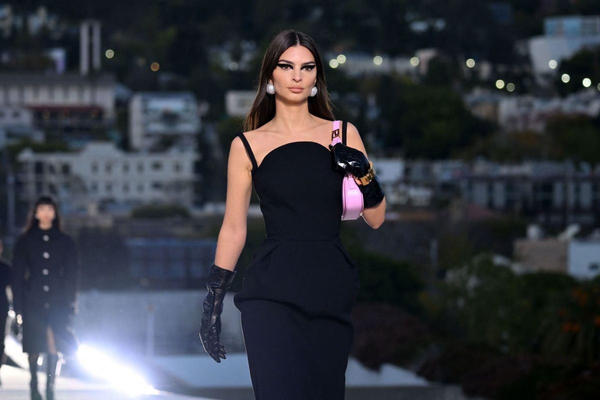 EMILY RATAJKOWSKI at Versace FW23 Runway Show in West Hollywood 03/09 ...