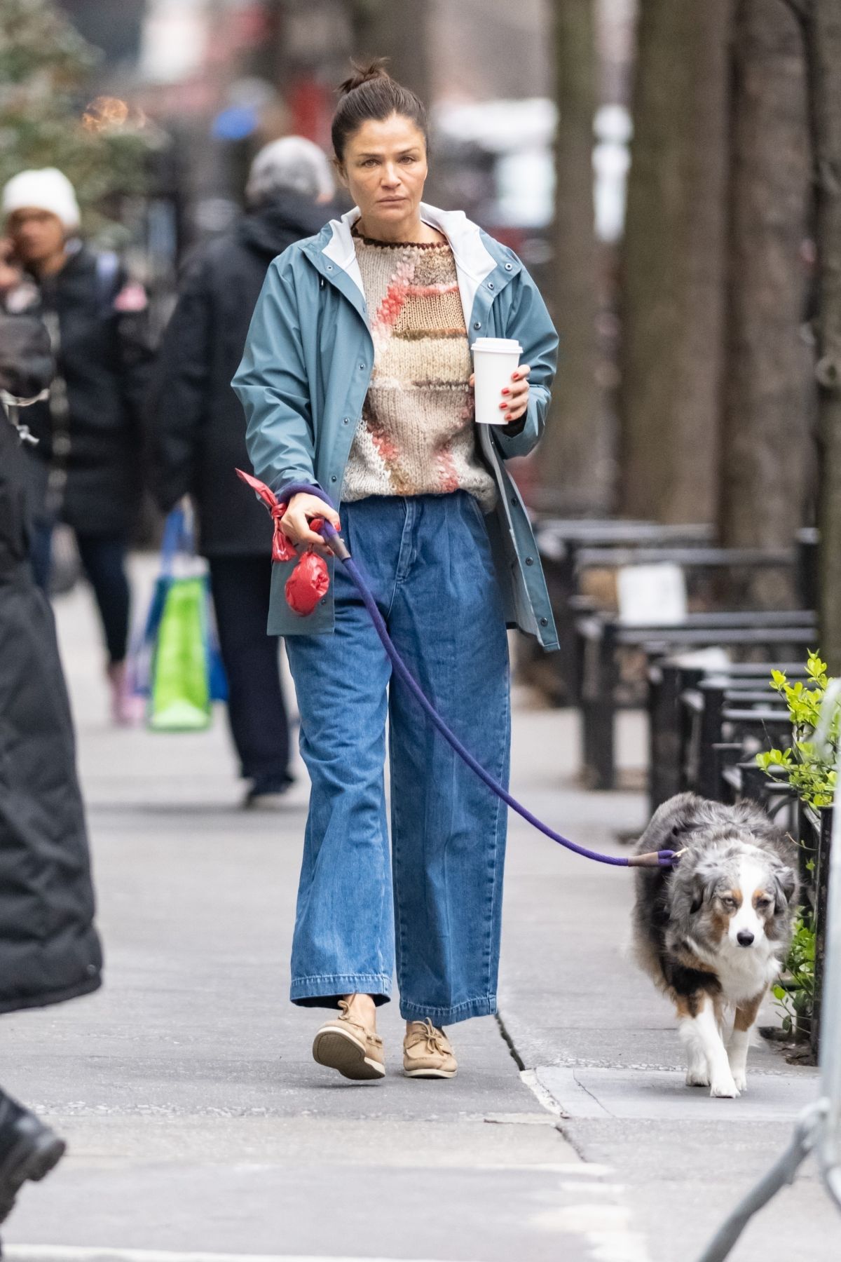 HELENA CHRISTENSEN Out with Her Dog in New York 03/24/2023 – HawtCelebs