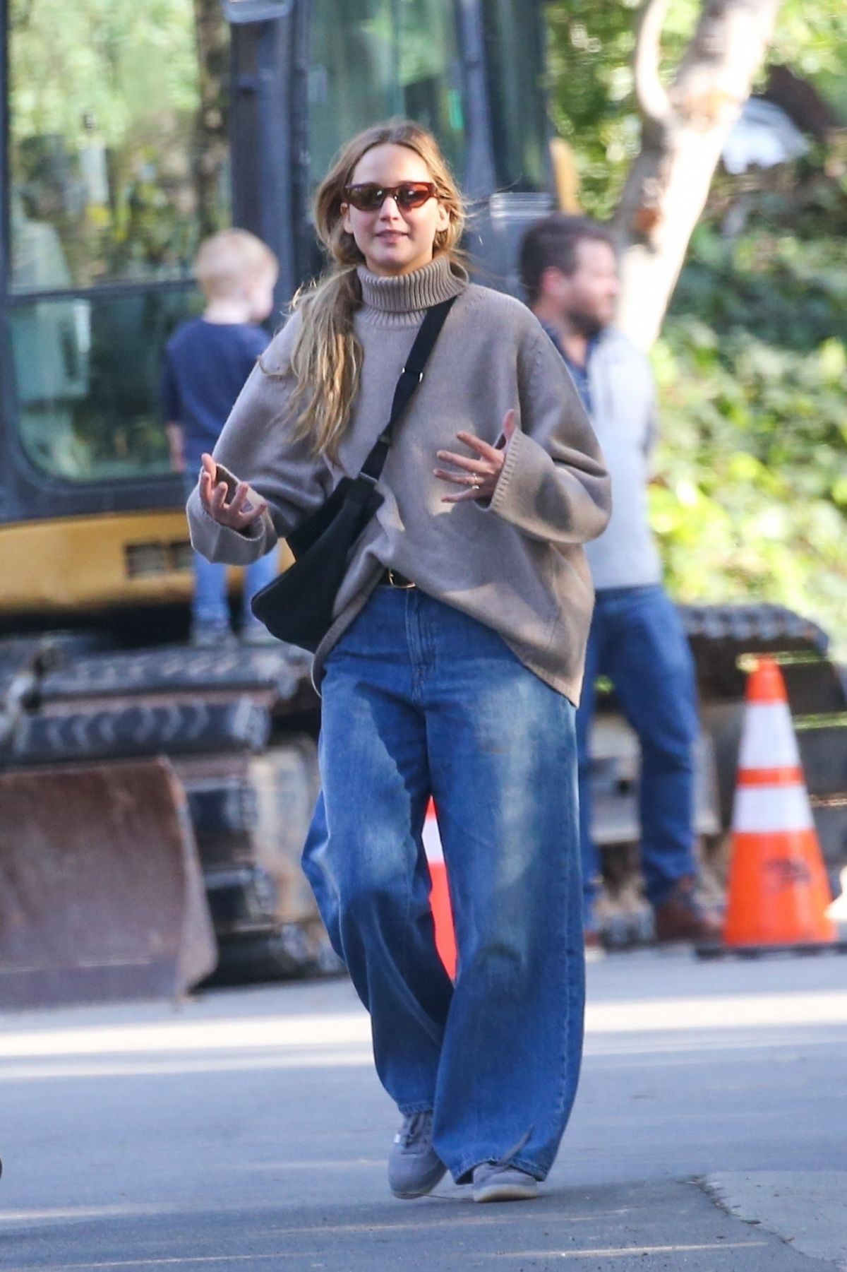 JENNIFER LAWRENCE and Cooke Maroney Out with Their Baby at a Park in ...