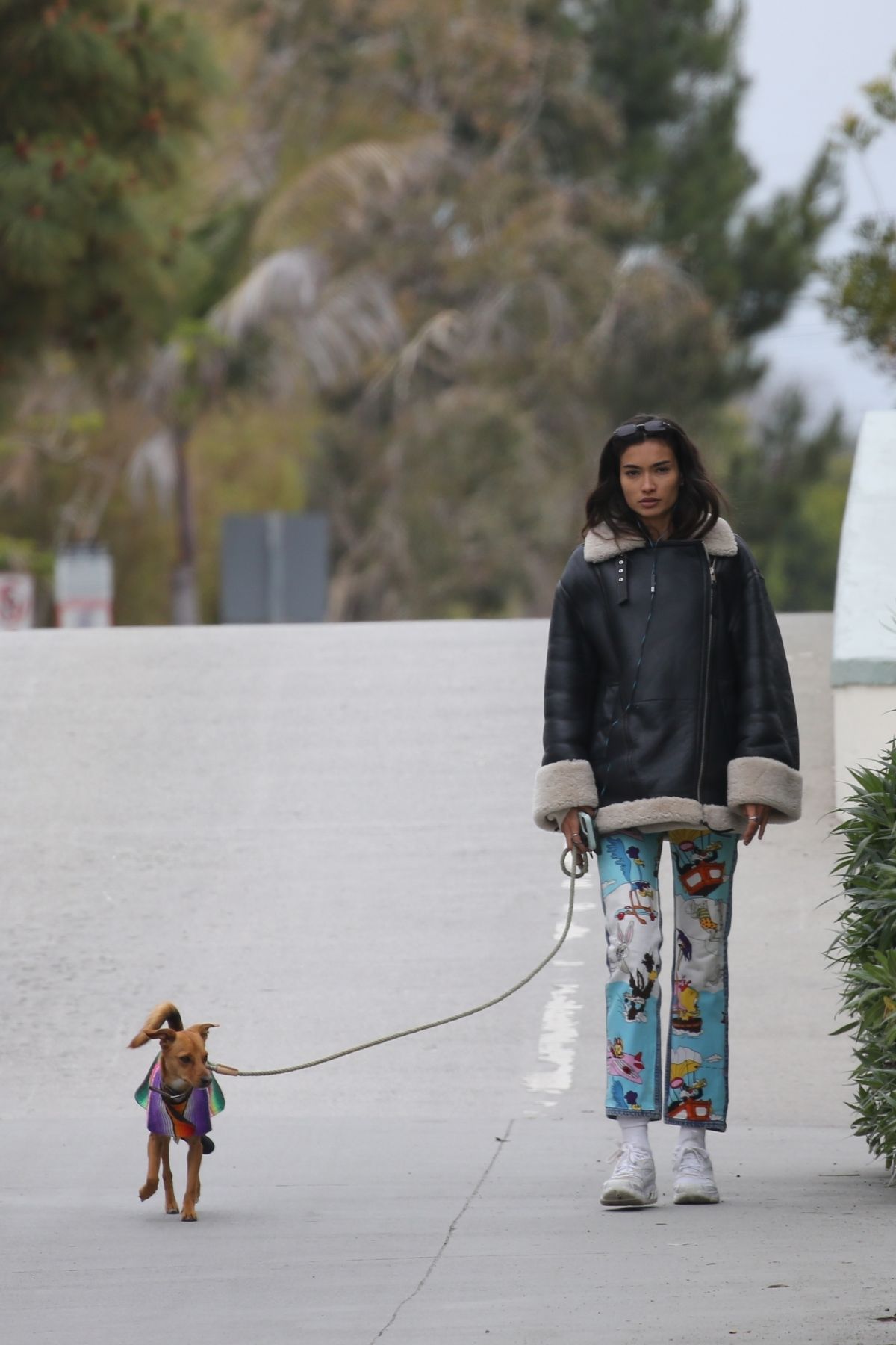 KELLY GALE Out with Her Dog for a Morning Stroll in Venice Beach 04/17 ...