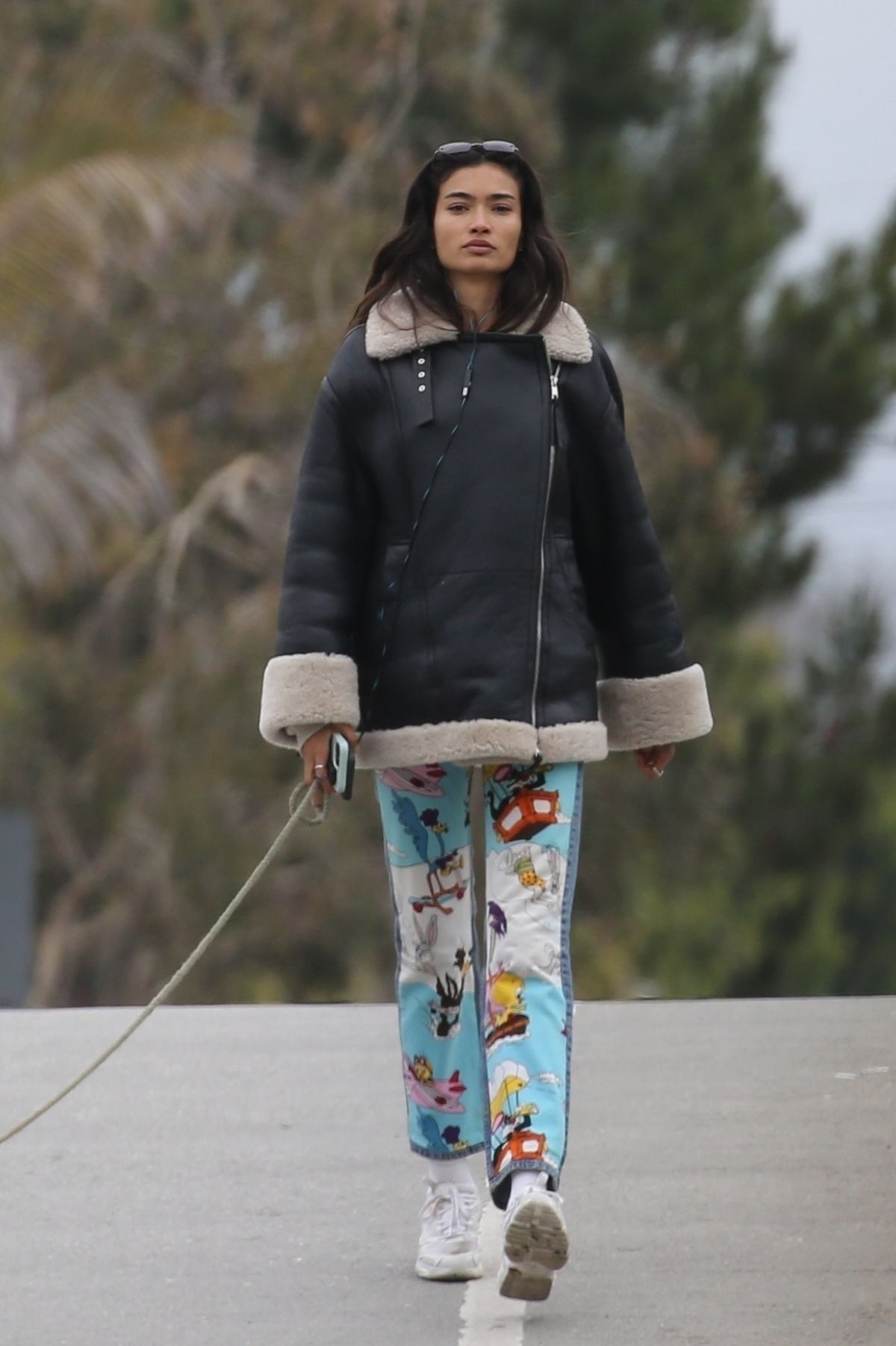 KELLY GALE Out with Her Dog for a Morning Stroll in Venice Beach 04/17 ...
