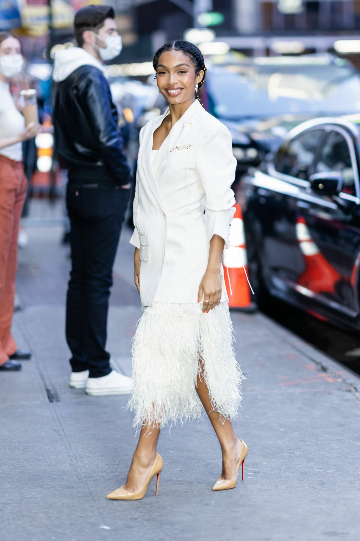 YARA SHAHIDI Arrives at Good Morning America Studios in New York 04/24 ...