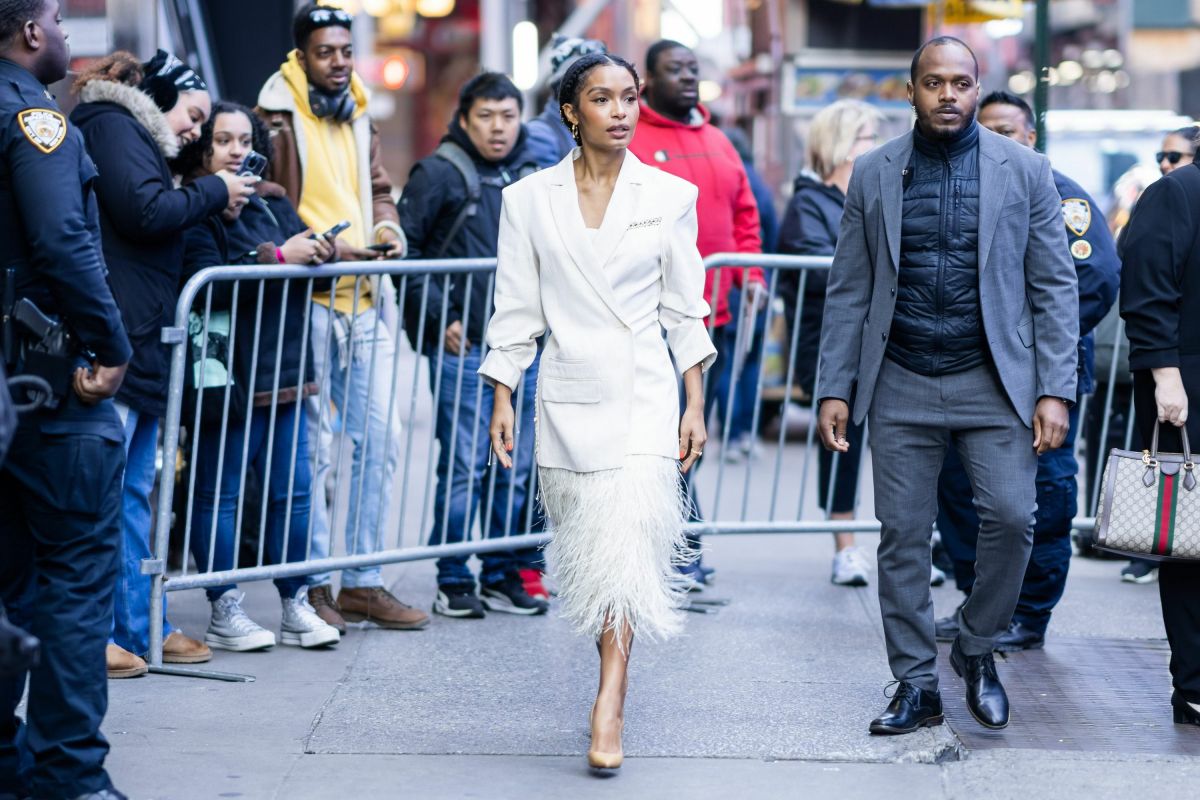 YARA SHAHIDI Arrives at Good Morning America Studios in New York 04/24 ...