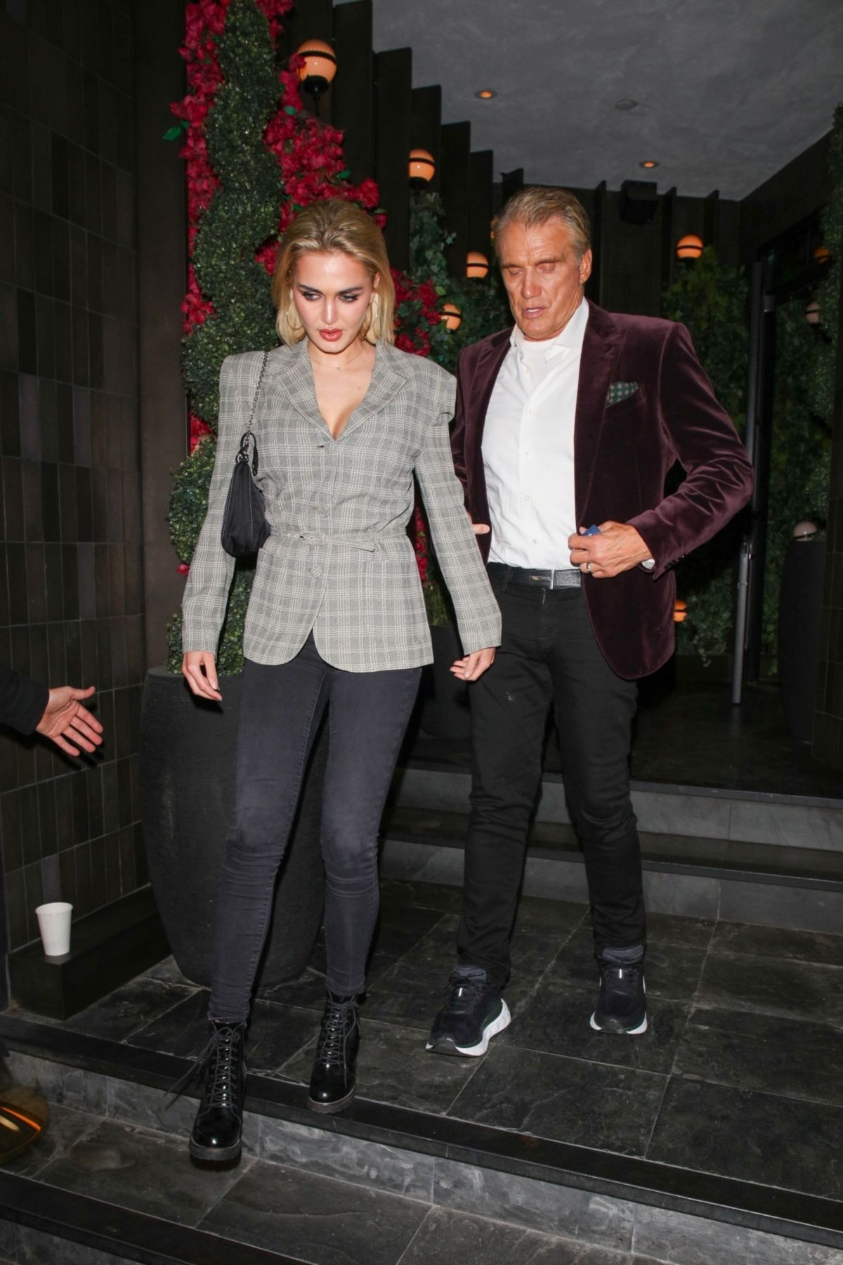 EMMA KROKDAL and Dolph Lundgren Out for Dinner at Catch Steak in West ...