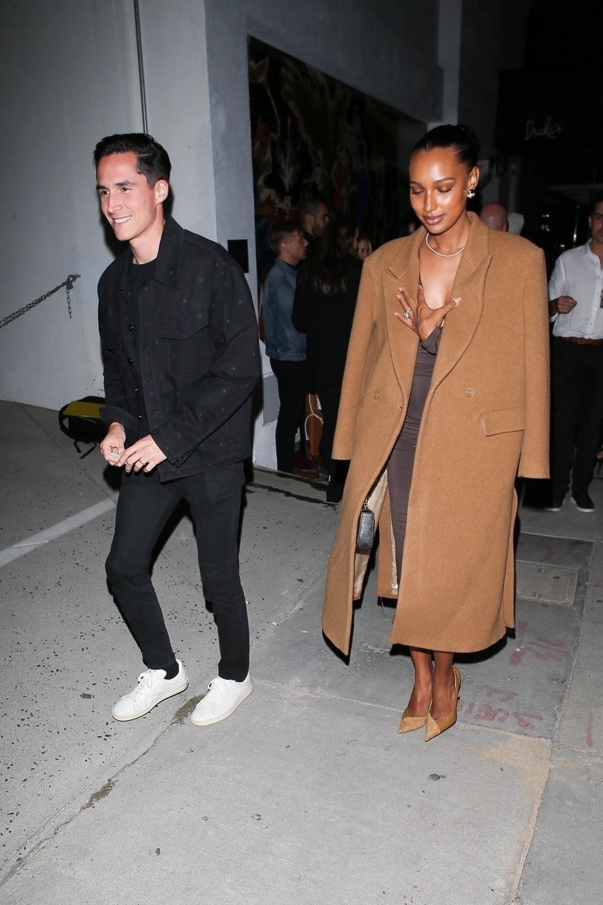 JASMINE TOOKES and Juan David Borrero Arrives at Opening of Drake’s in ...