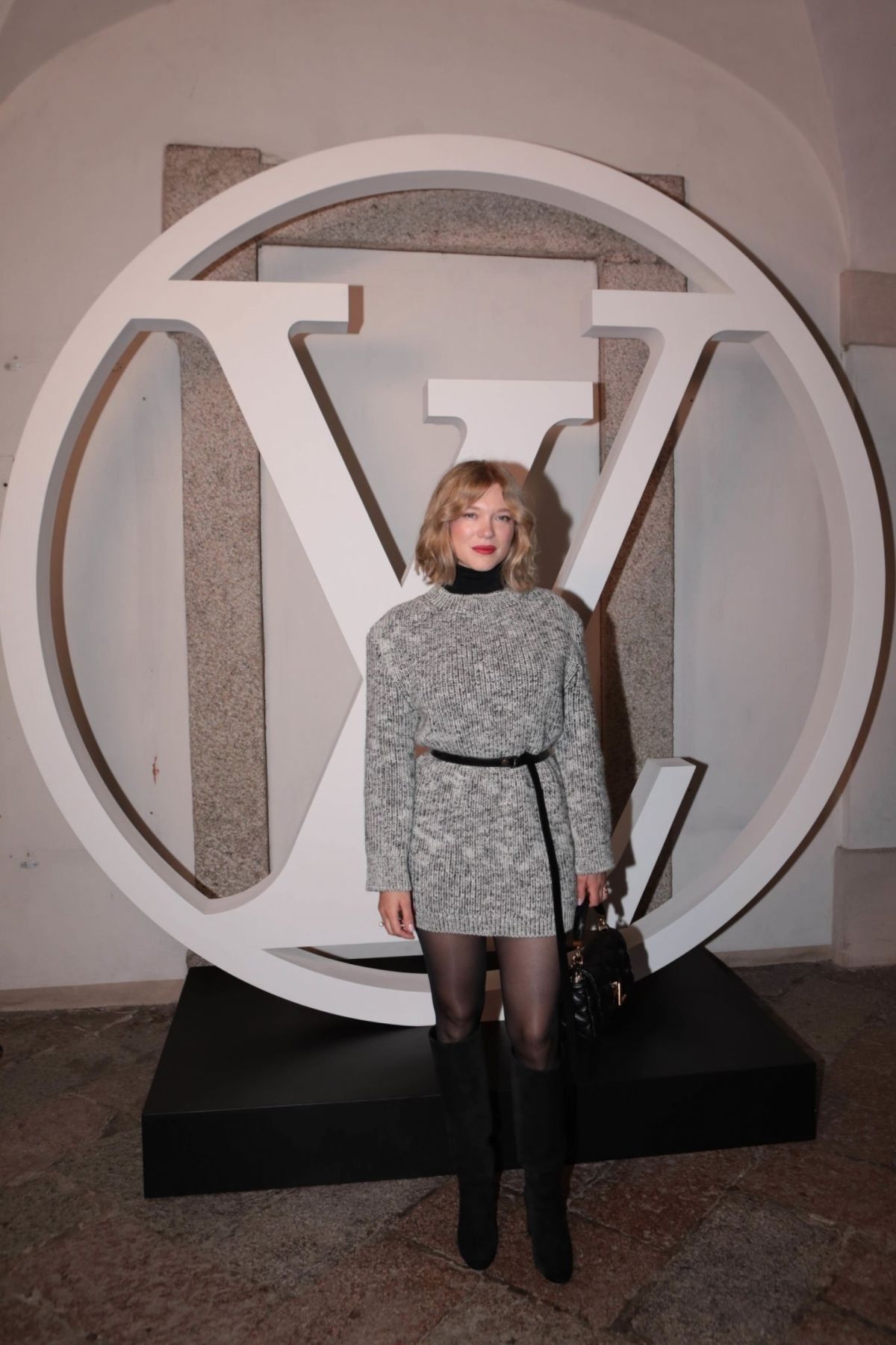 LEA SEYDOUX at Louis Vuitton Cruise Show 2024 Photocall at Isola Bella ...