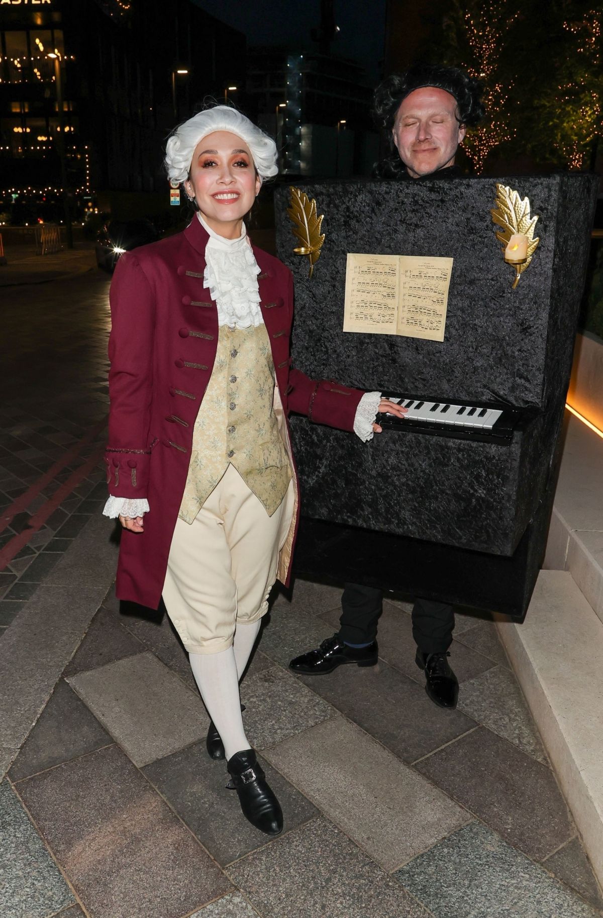 MYLEENE KLASS Dressed as Mozart Arrives at Leigh Francis Birthday Party ...
