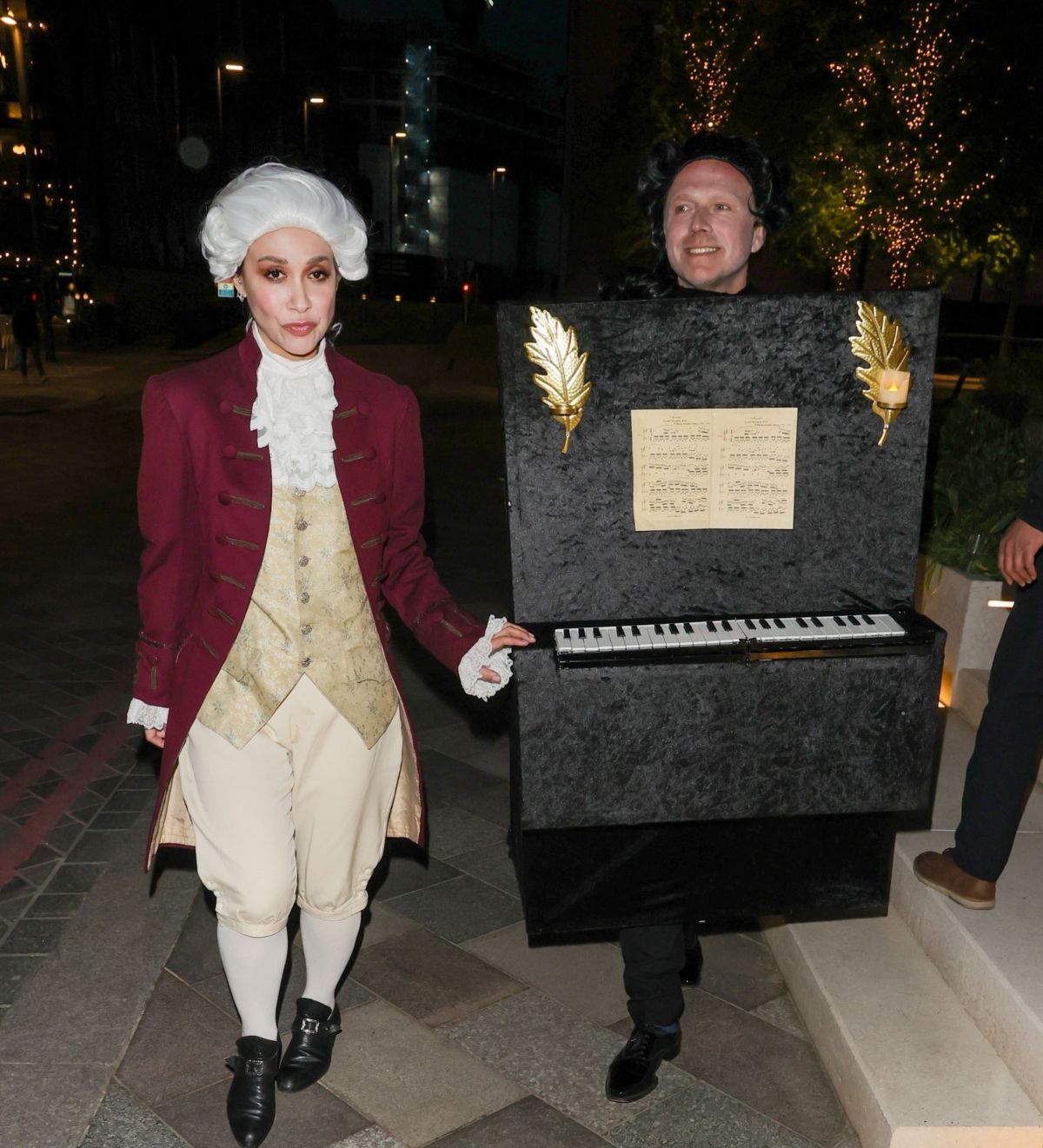 MYLEENE KLASS Dressed as Mozart Arrives at Leigh Francis Birthday Party ...
