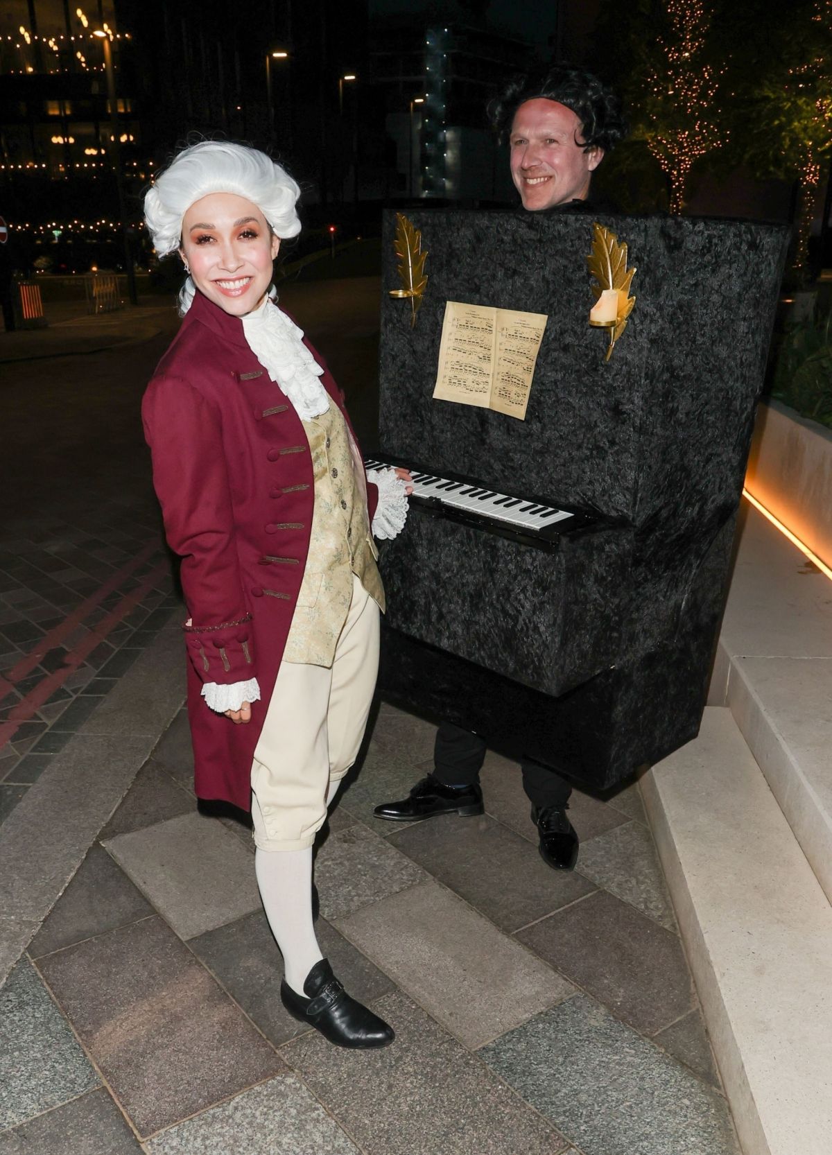 MYLEENE KLASS Dressed as Mozart Arrives at Leigh Francis Birthday Party ...