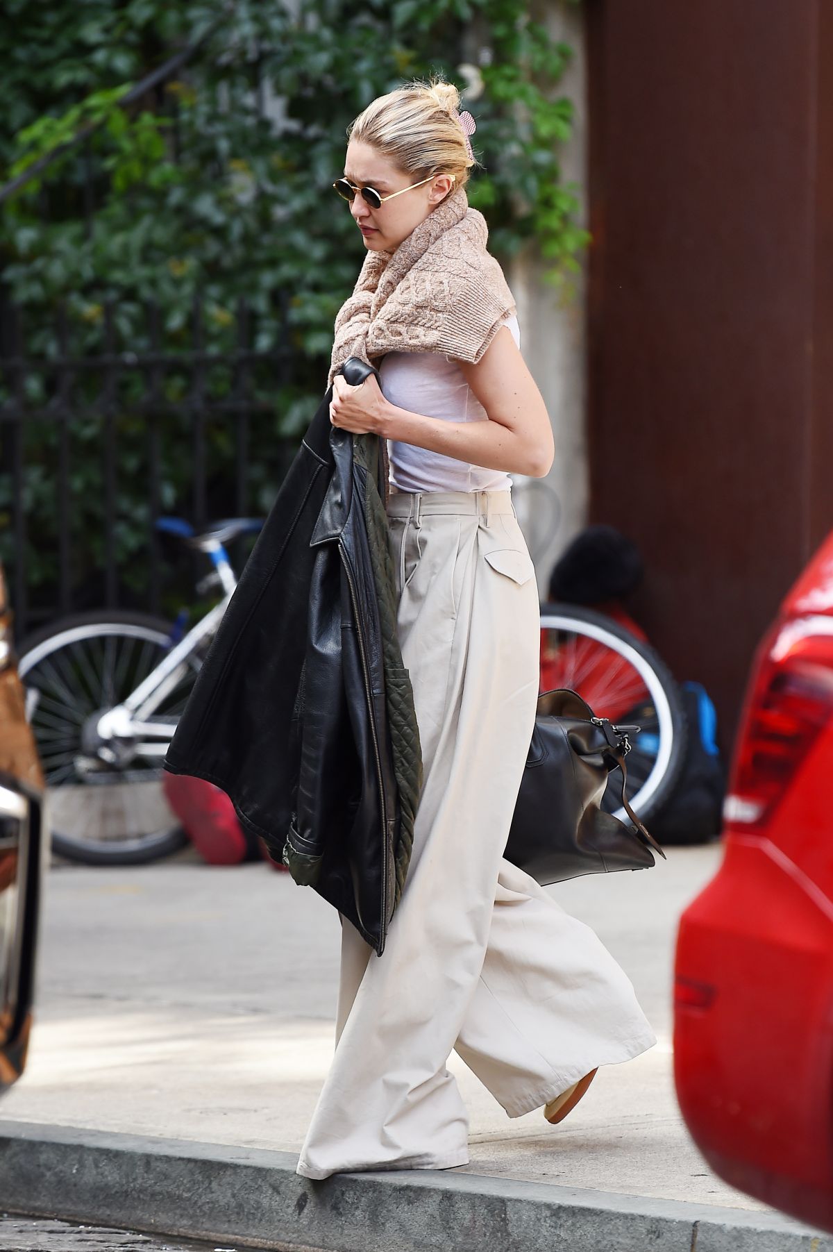 GIGI HADID eading for Lunch with Leah McCarthy at Sadelles in New York ...